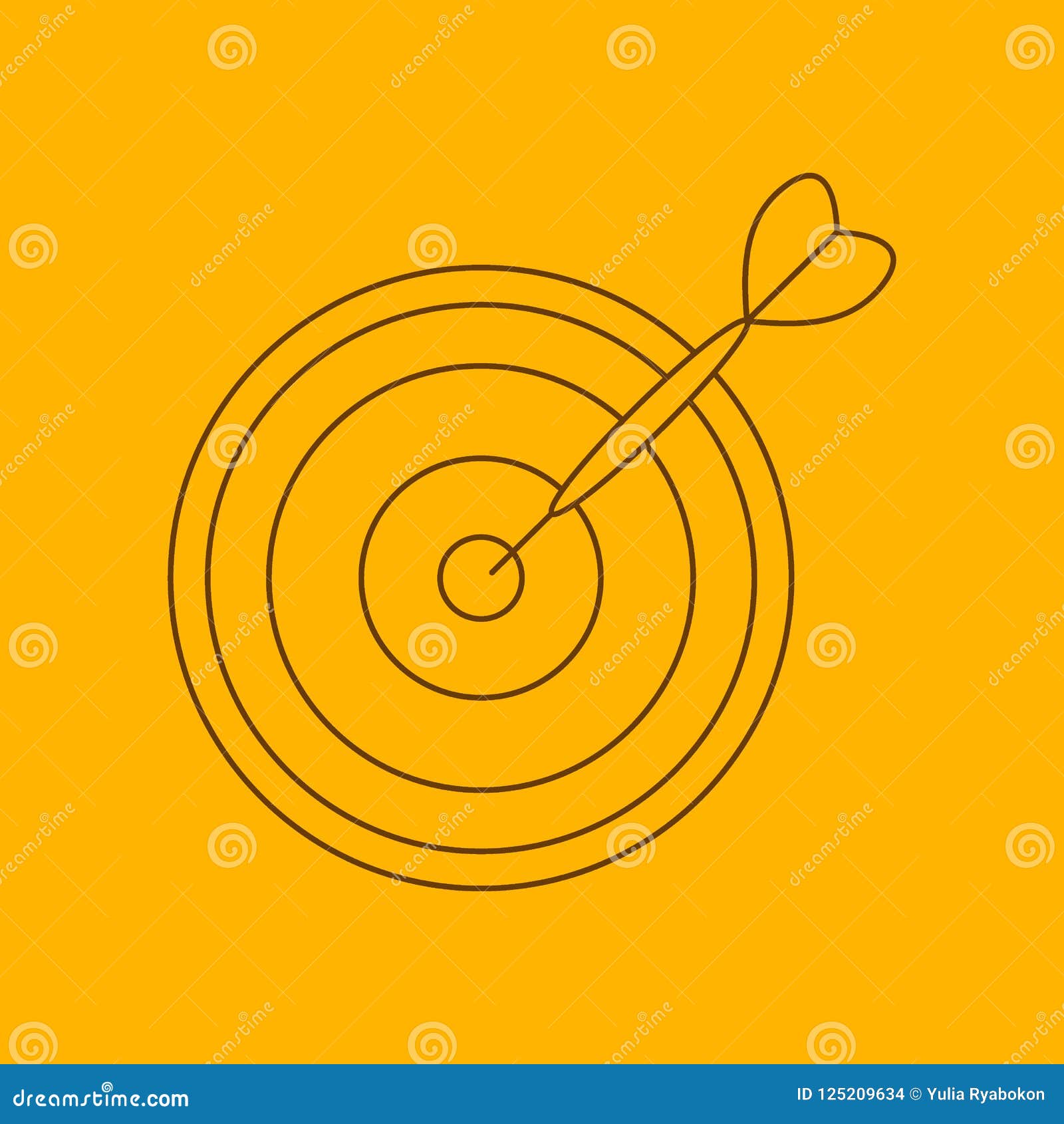 Darts line icon stock illustration. Illustration of site - 125209634