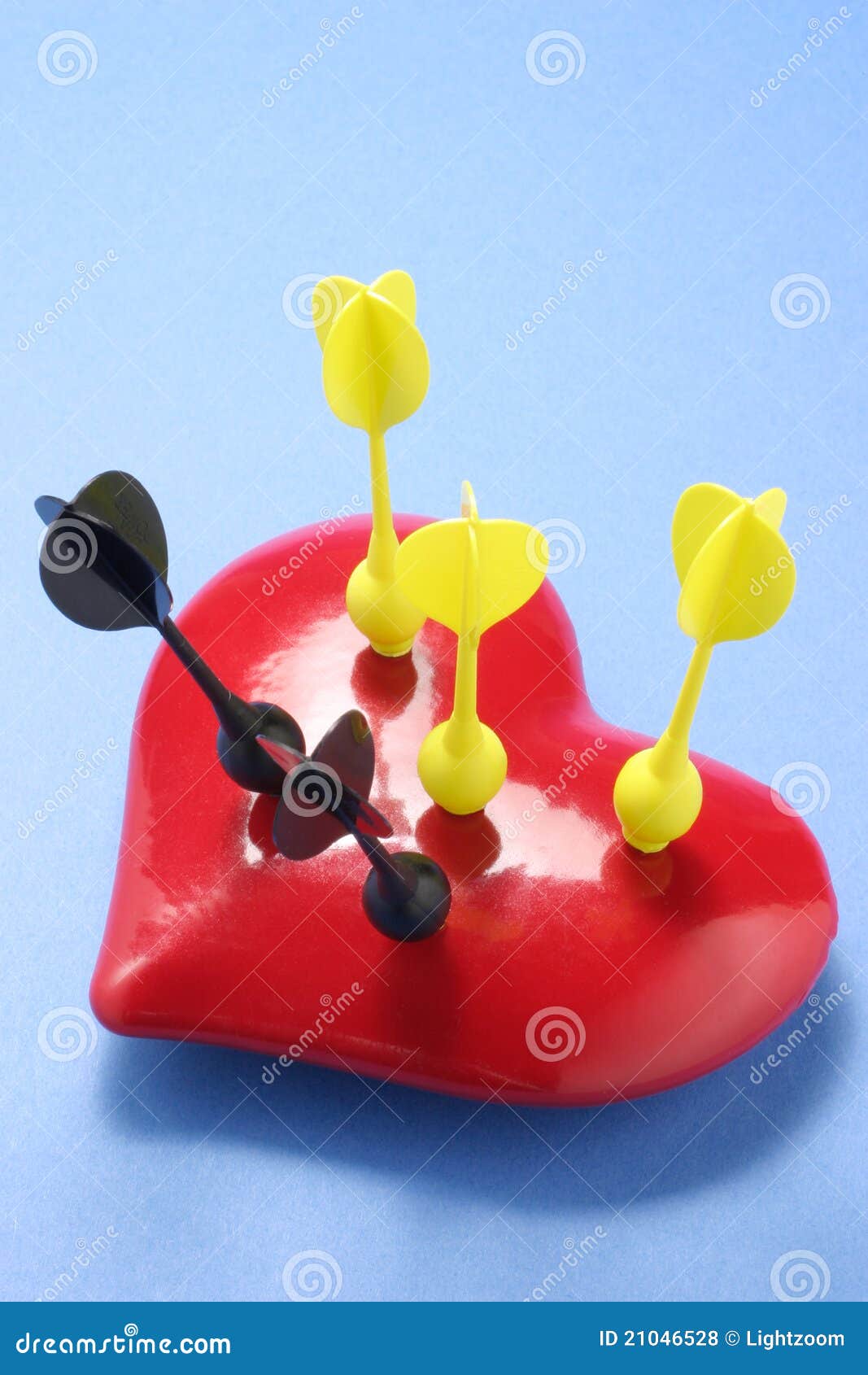 Darts on Loave Heart stock photo. Image of accuracy, valentine - 21046528