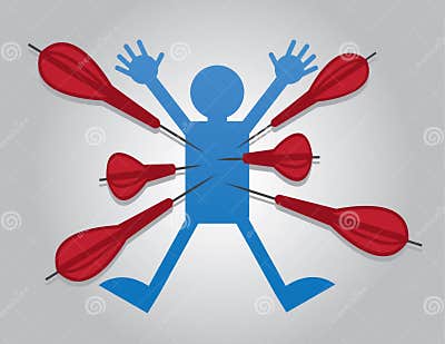 Darts Man stock vector. Illustration of accurate, competition - 29631964