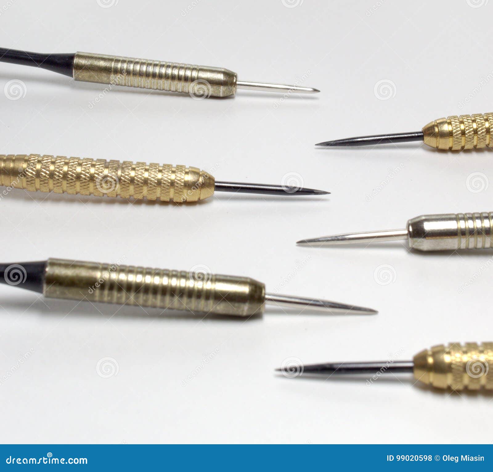 Darts Needles. Sharp Steel. Brass and Stainless Barrels. Closeup Stock ...