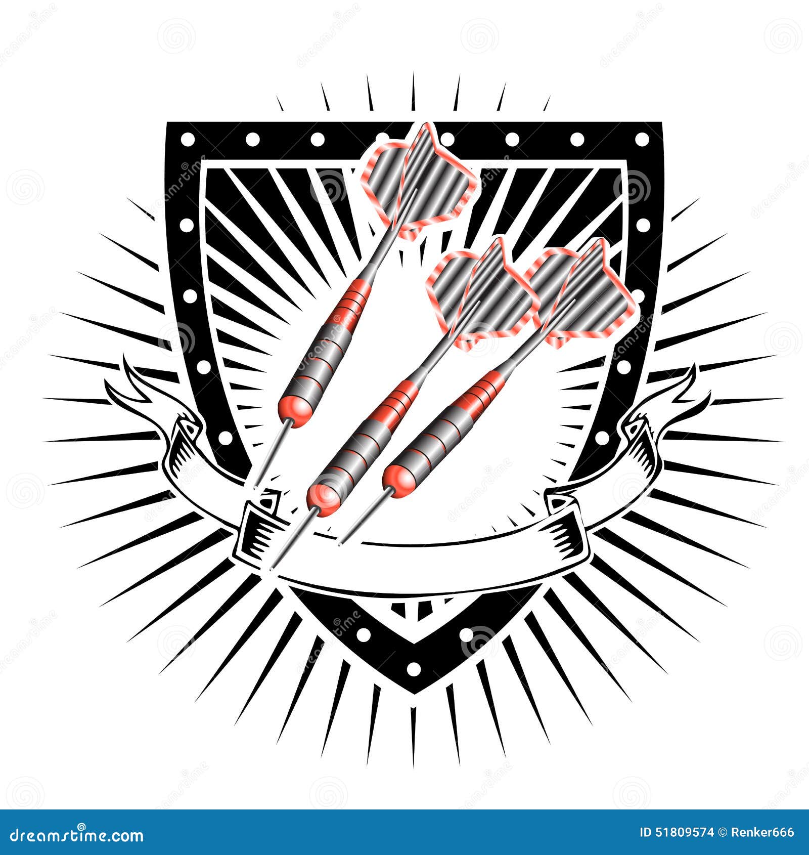 Chrome Darts Poster Background Vector Illustration | CartoonDealer.com ...