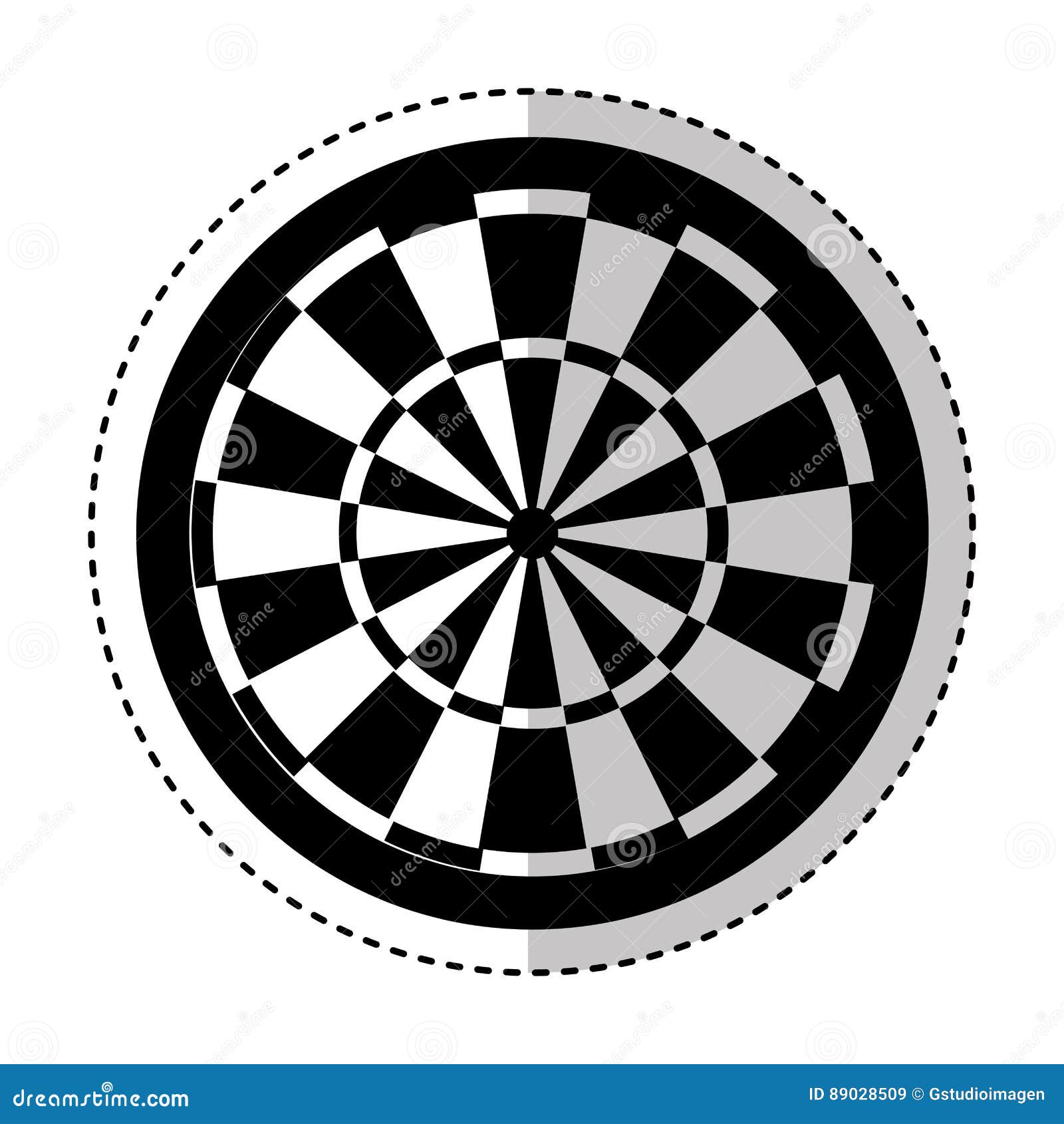 Darts target isolated icon stock vector. Illustration of sharp - 89028509