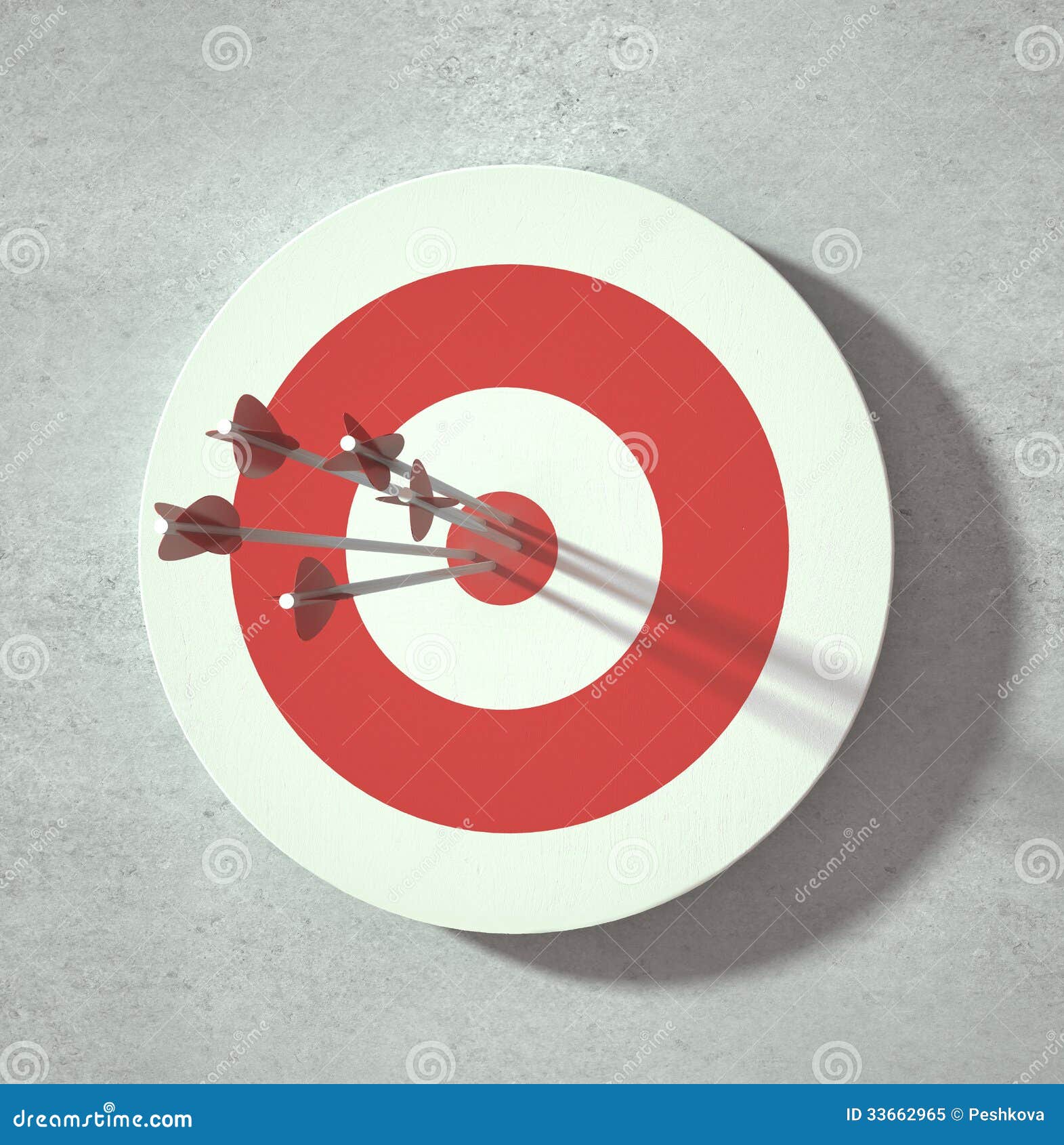 Red Darts Target Aim On White Background Vector Illustration