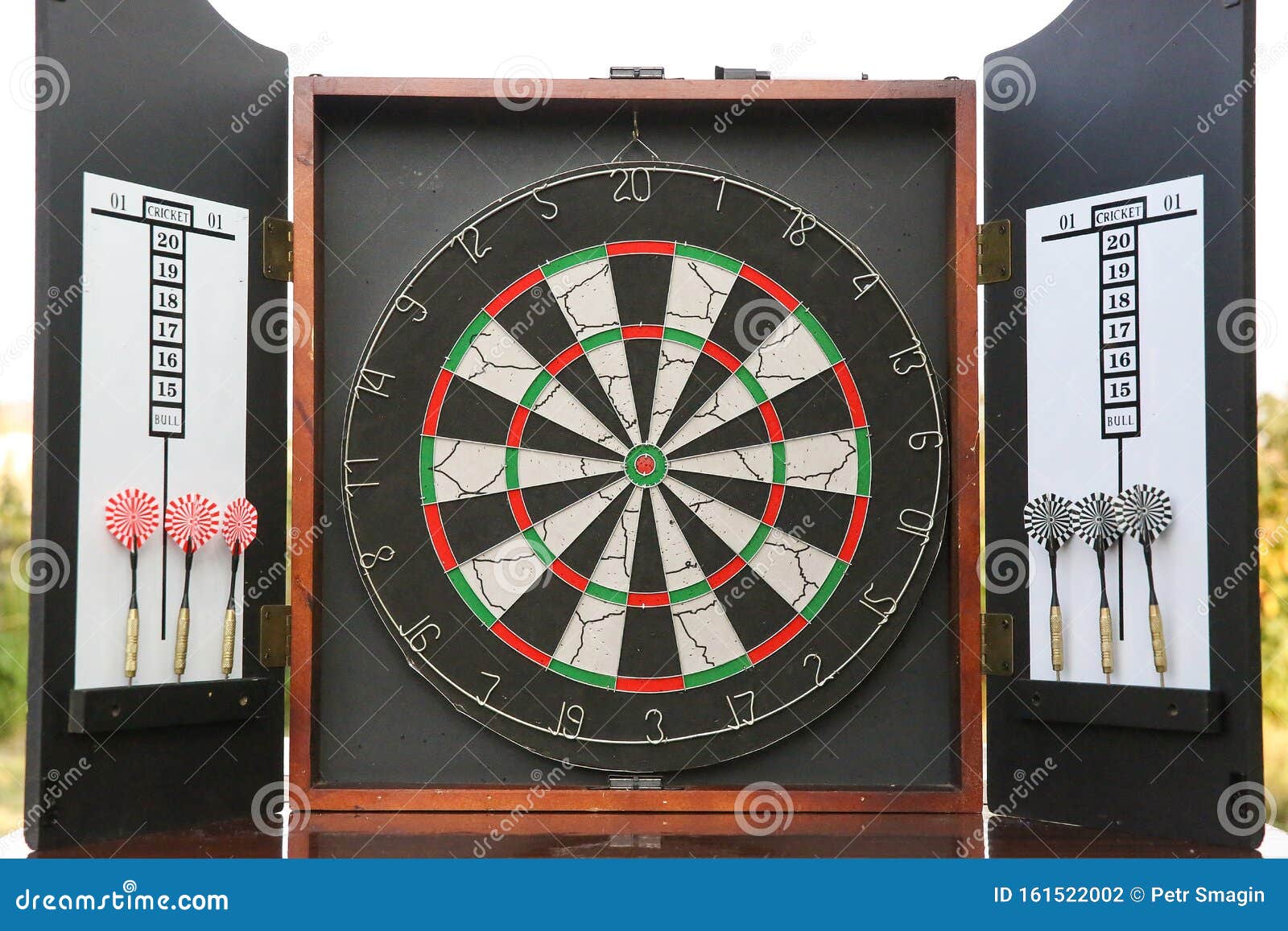Darts Target with Two Sets of Darts Stock Photo - Image of circle, sets ...