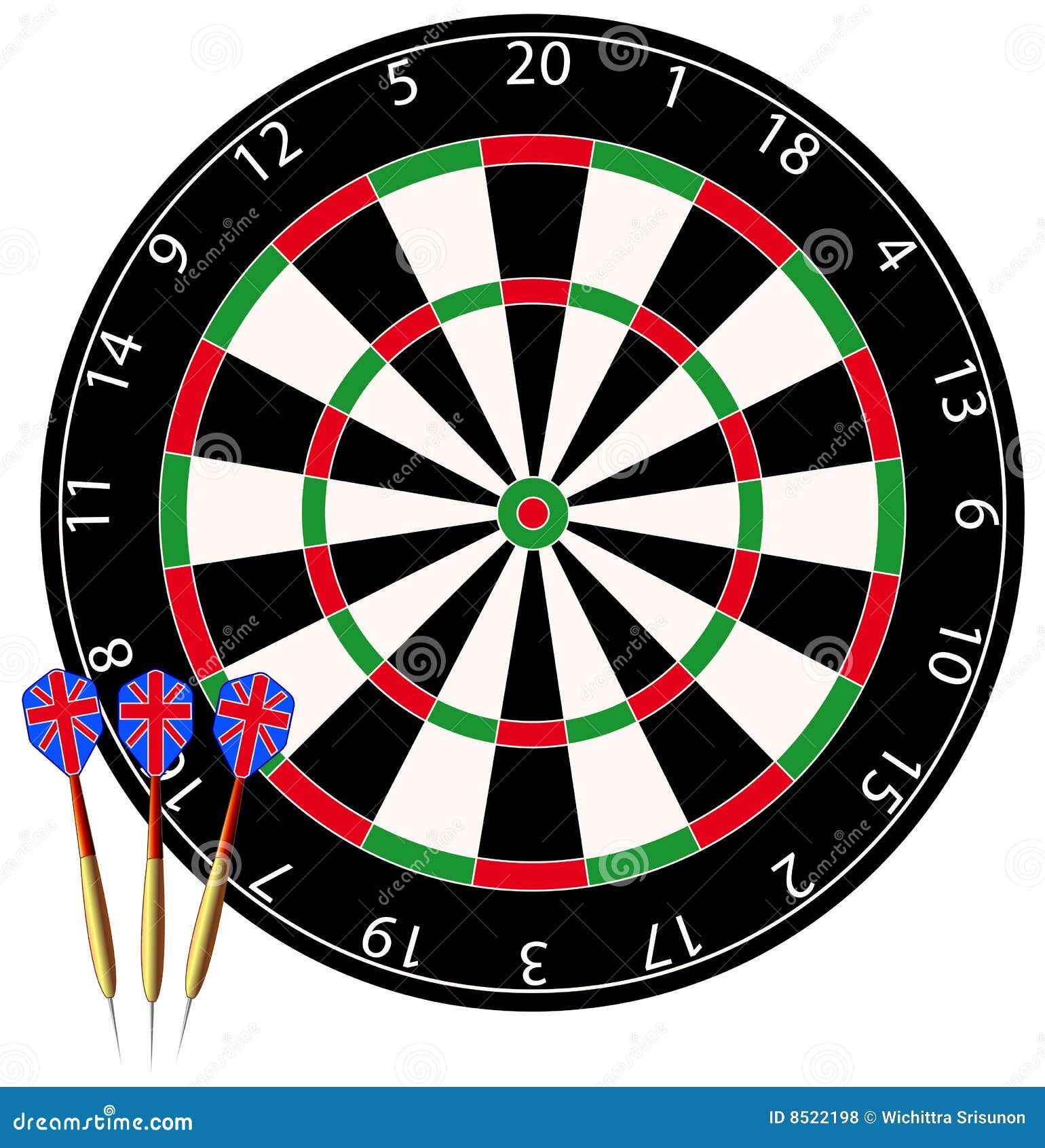Darts and targets stock illustration. Illustration of shot - 8522198