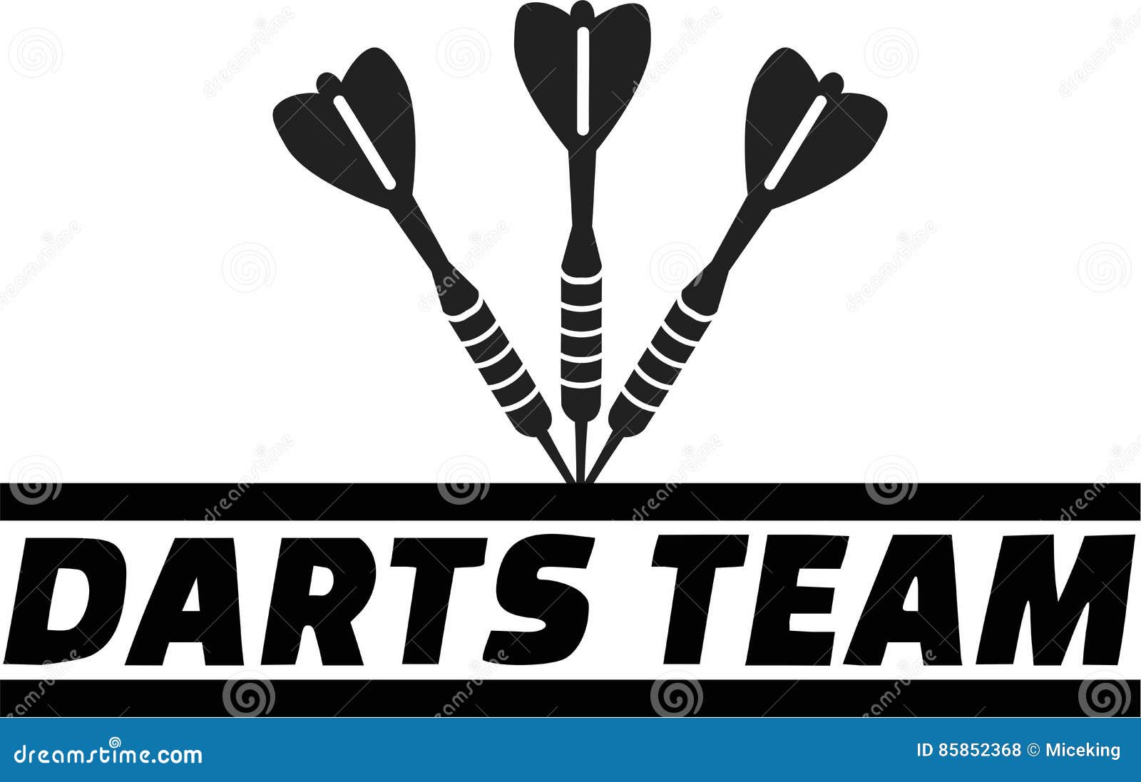 Darts Team stock vector. Illustration of logo, target - 85852368