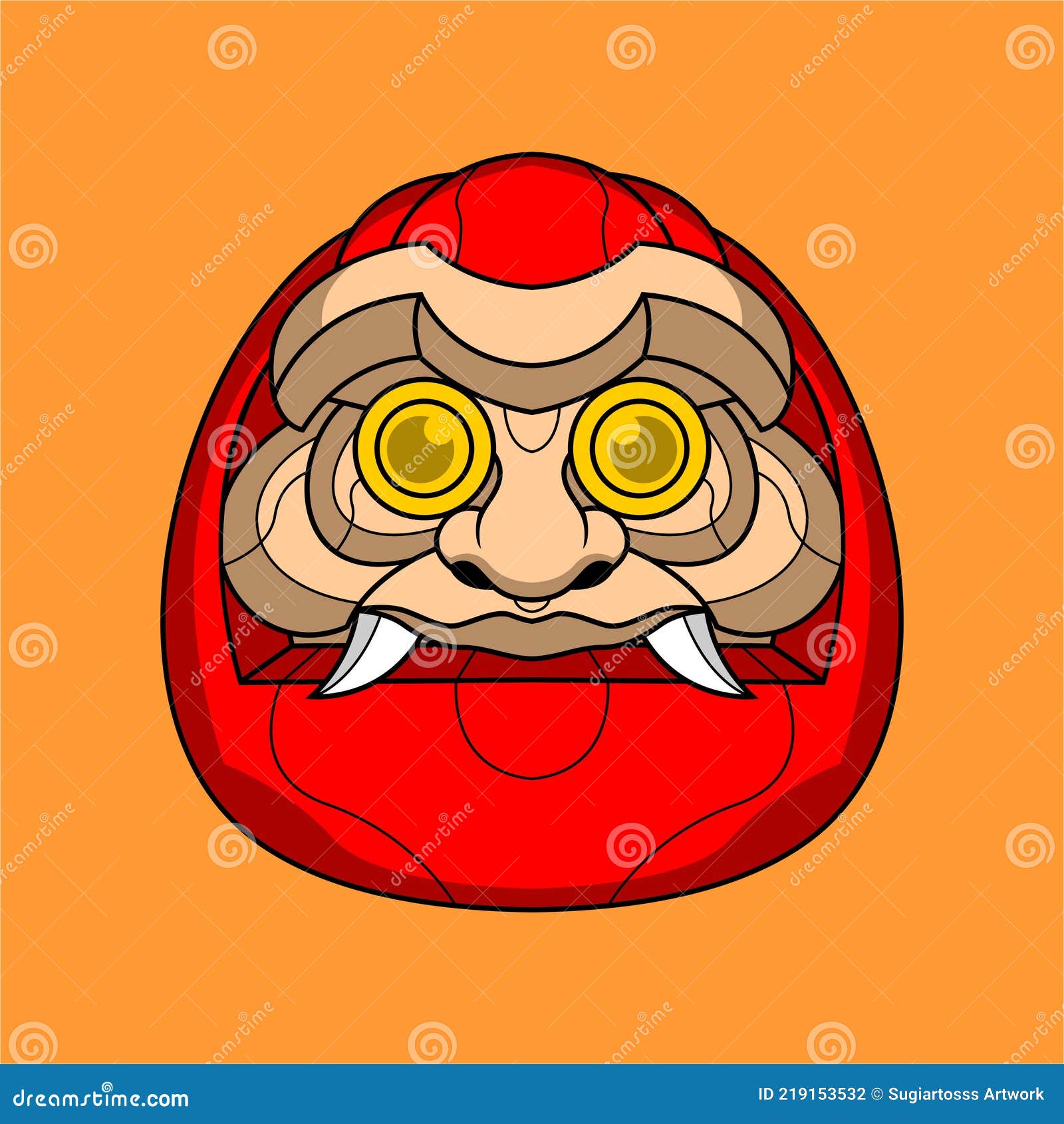Daruma illustration 8 stock vector. Illustration of asia - 219153532