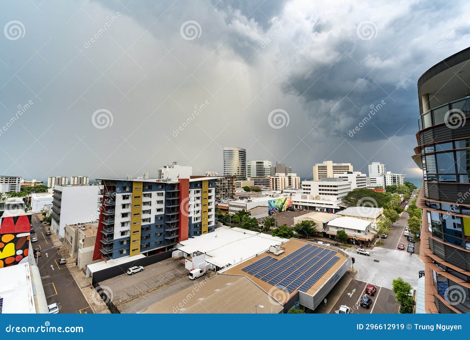 Darwin city skyline stock image. Image of season, view - 296612919