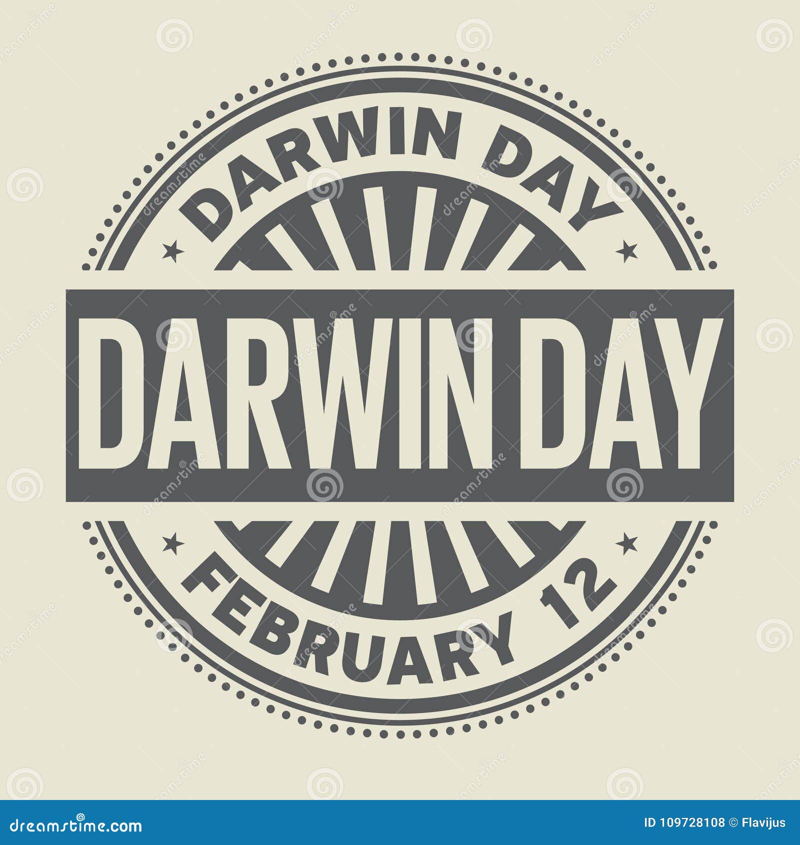 Darwin Day rubber stamp stock vector. Illustration of patriotic - 109728108