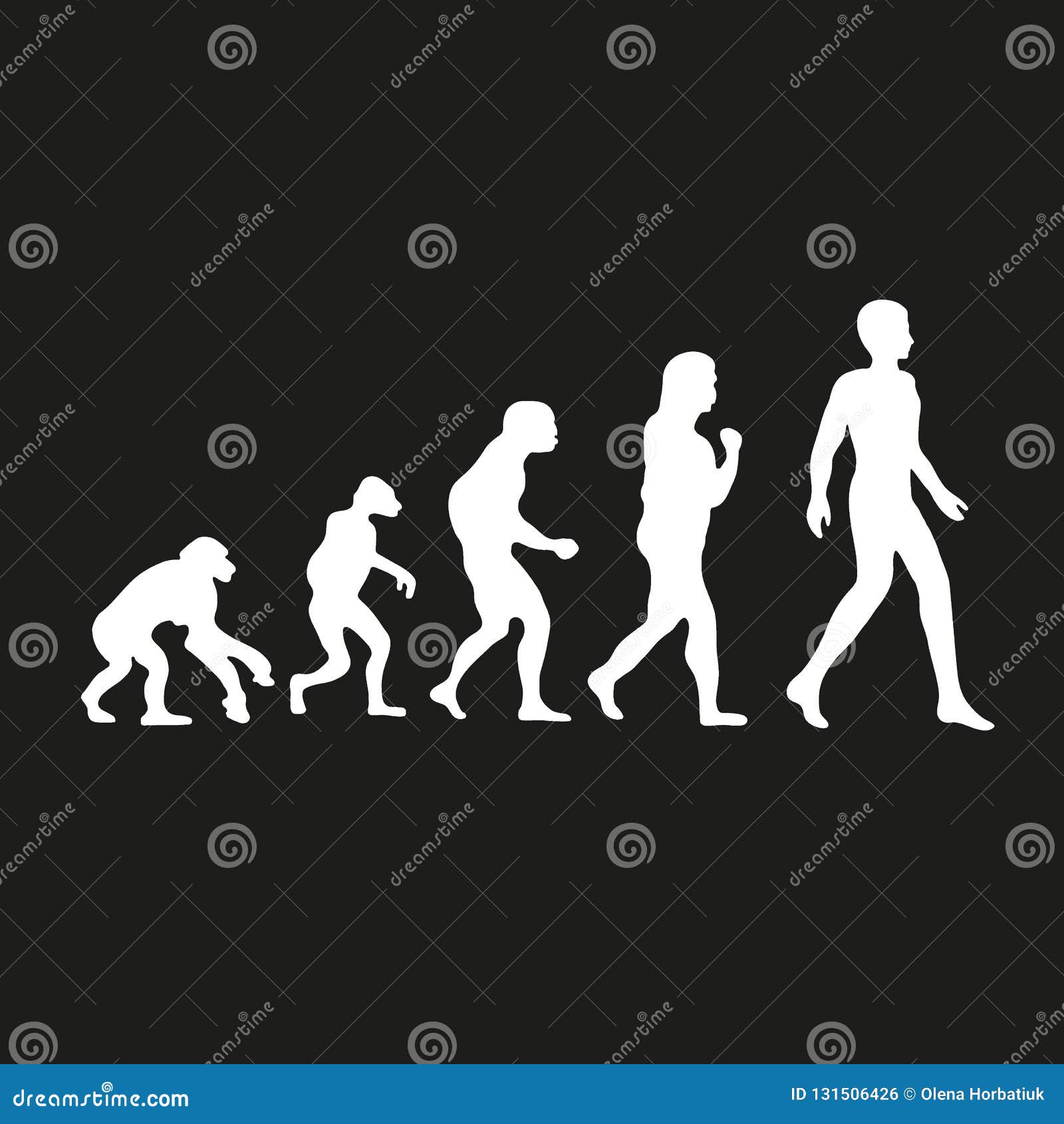 Darwin Evolution Icon Set Cartoon Vector | CartoonDealer.com #115807945