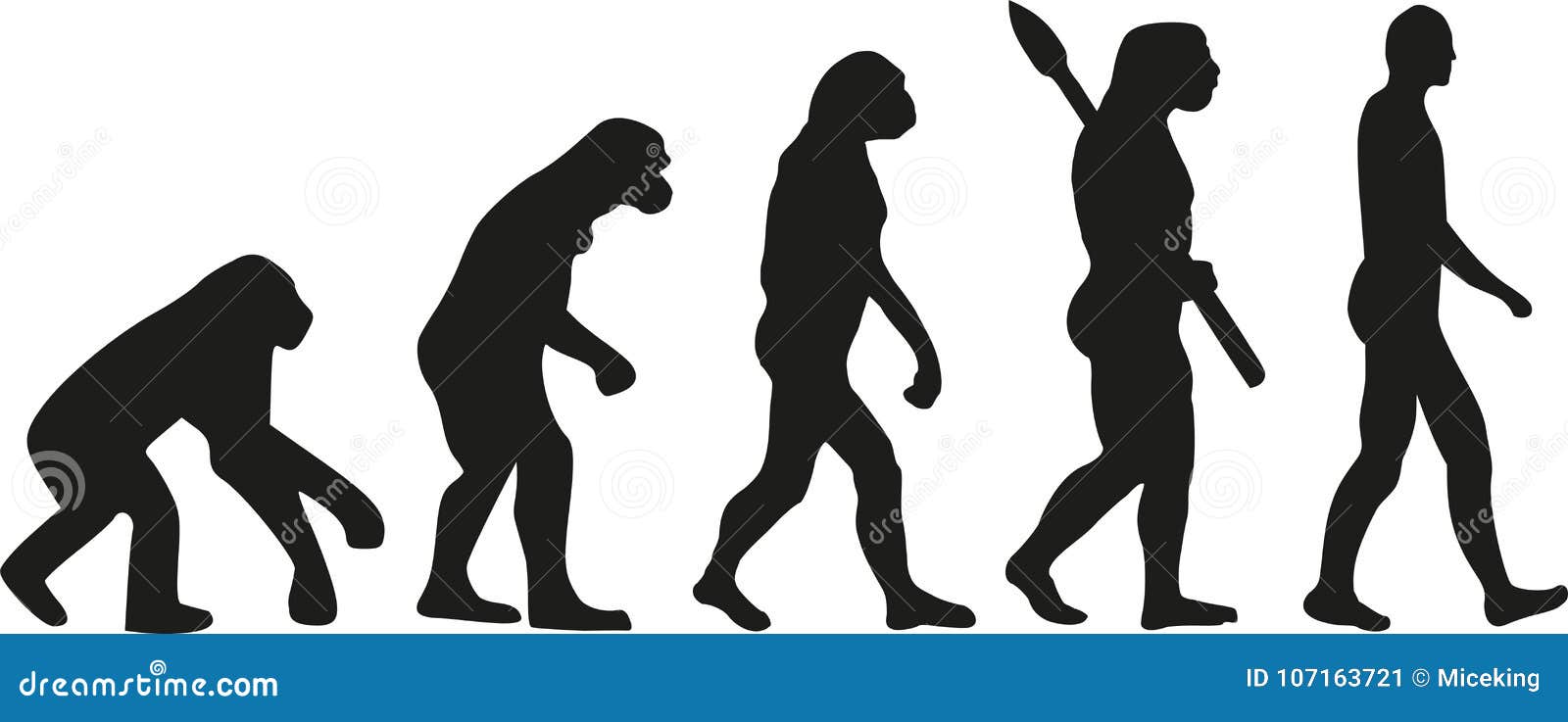 Darwin evolution of human stock vector. Illustration of darwin - 107163721