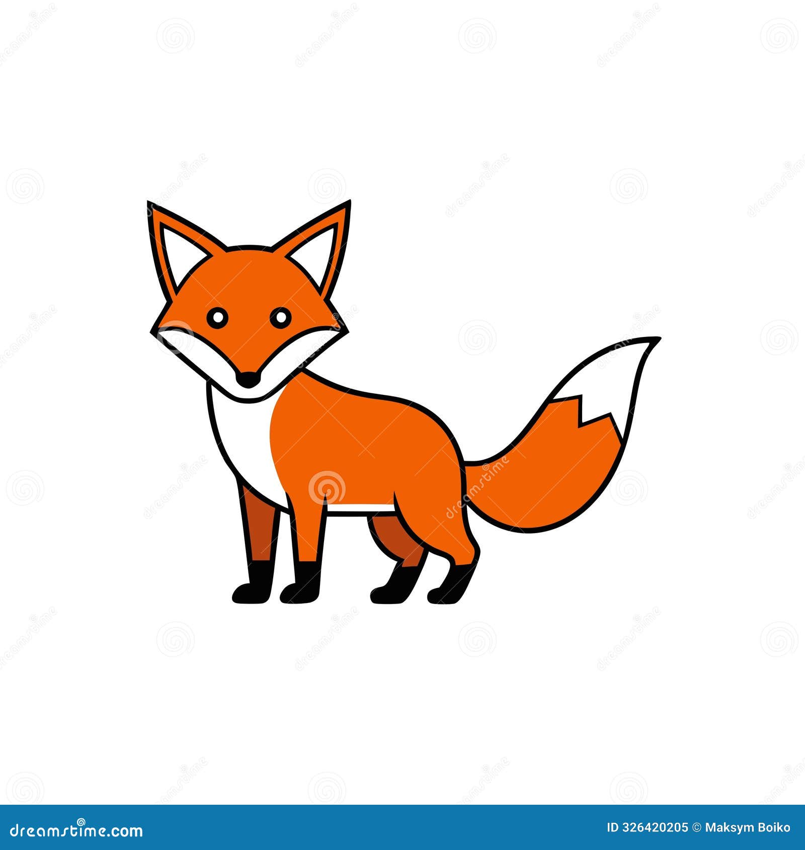 Darwins Fox Looks Icon Vector Stock Vector - Illustration of vector ...