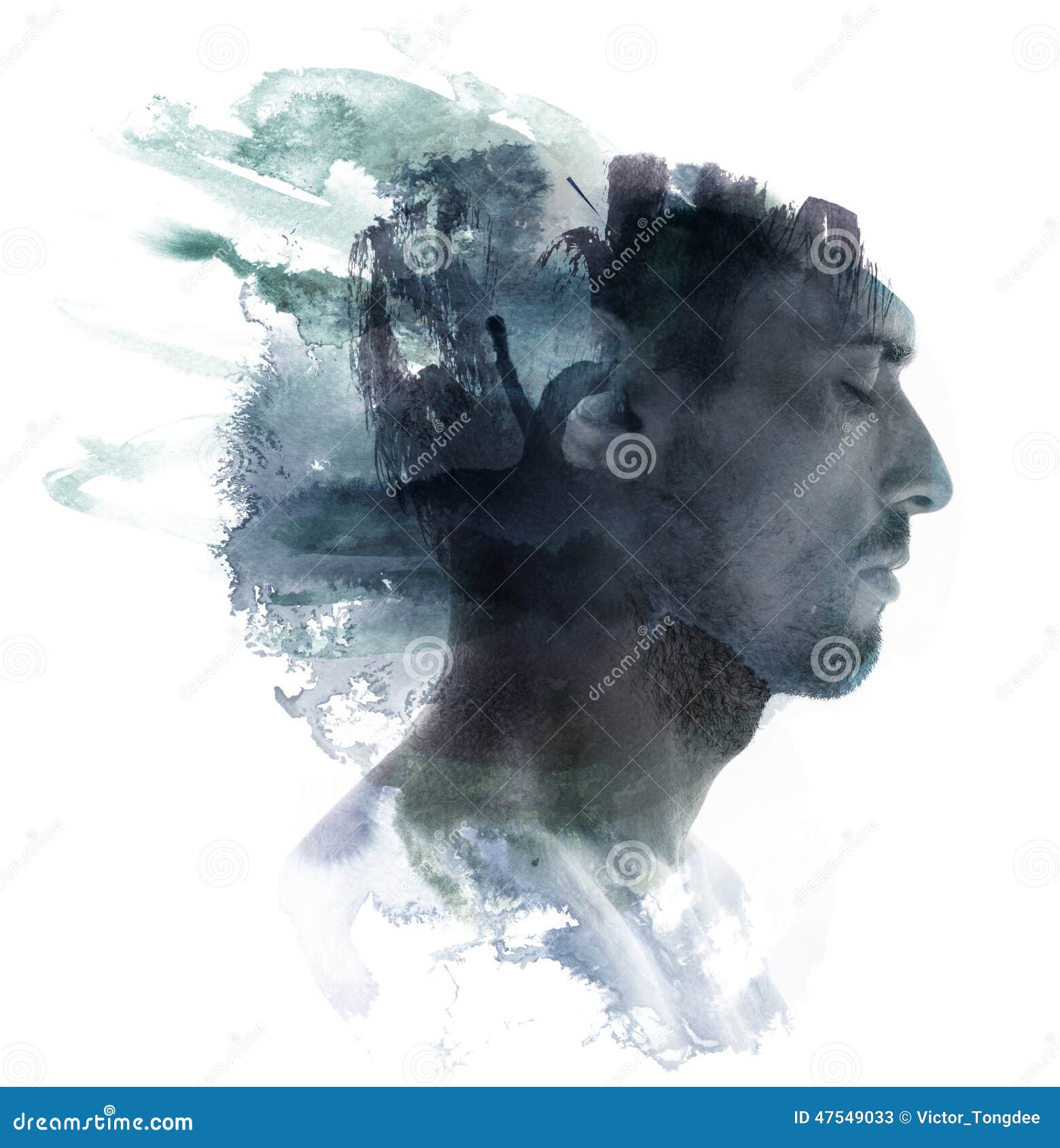 Das Bild des Kopfes stock abbildung. Illustration von gesicht - 47549033