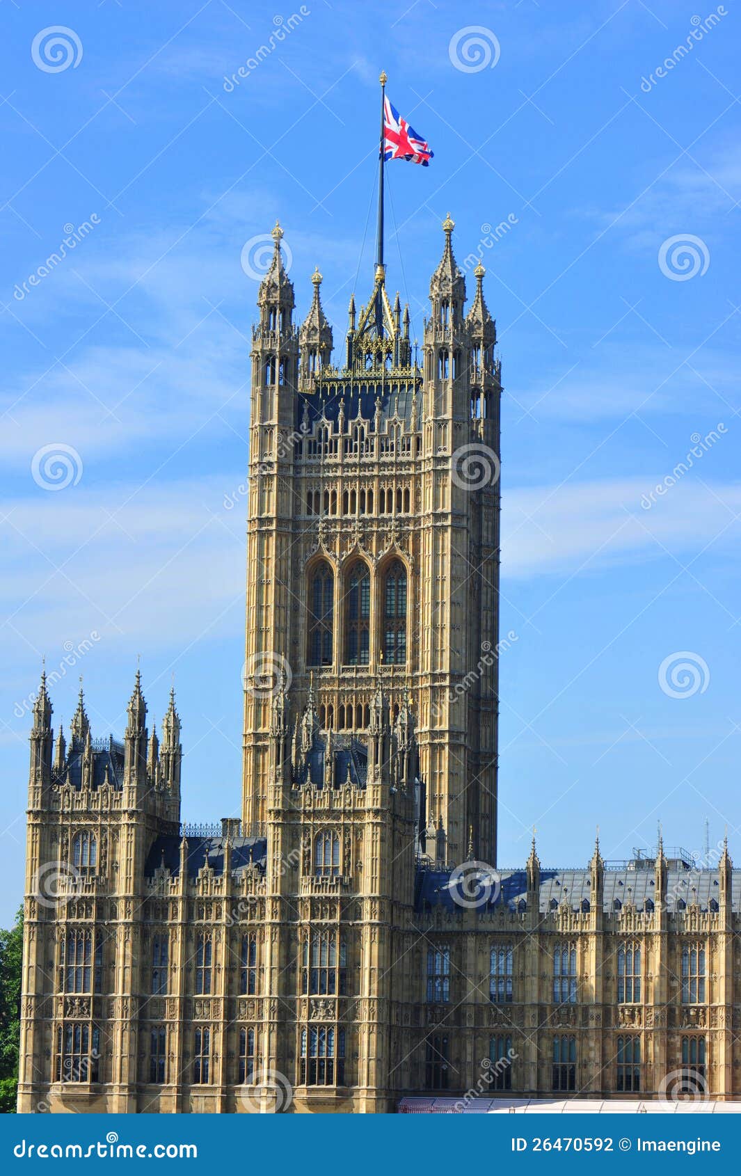 Das Britische Parlament Bringen in London Unter Stockfoto - Bild von ...