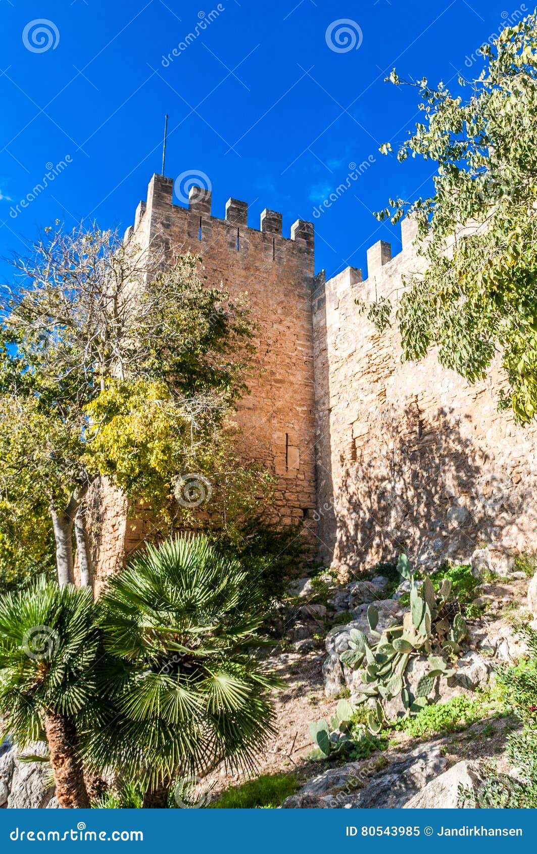 Das Castell-De Capdepera Auf Majorca Stockbild - Bild von fort ...