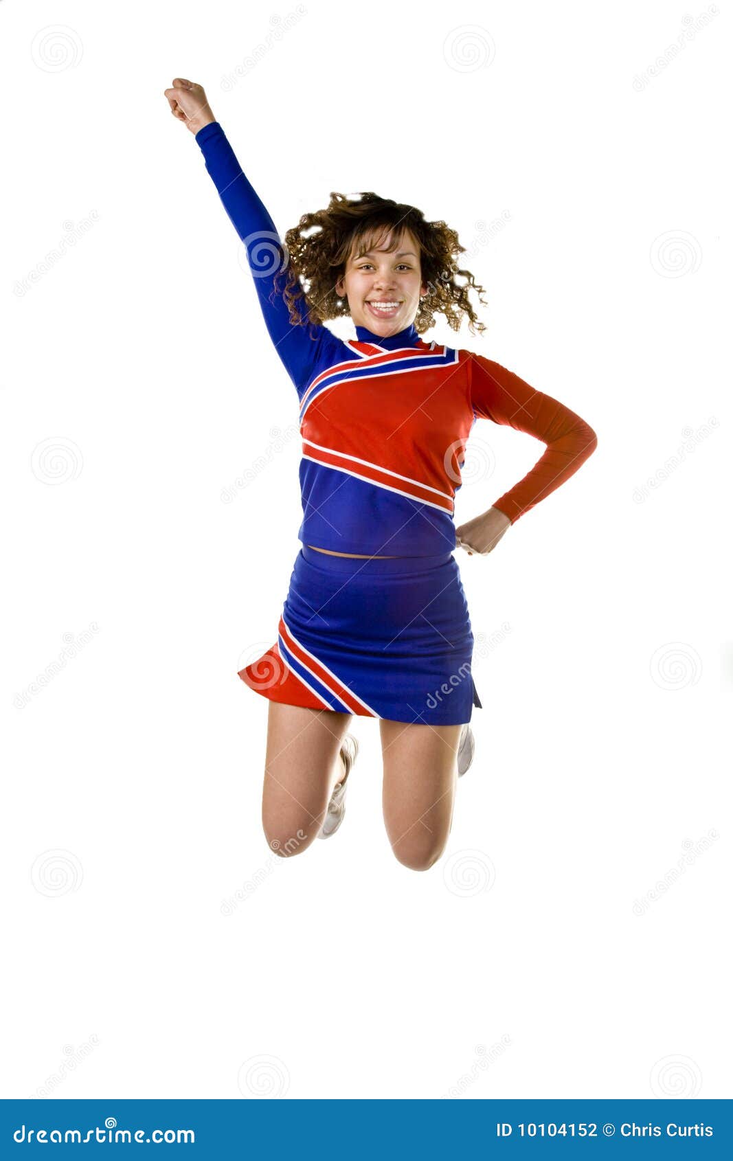 Das Cheerleader-Springen stockfoto. Bild von mädchen - 10104152