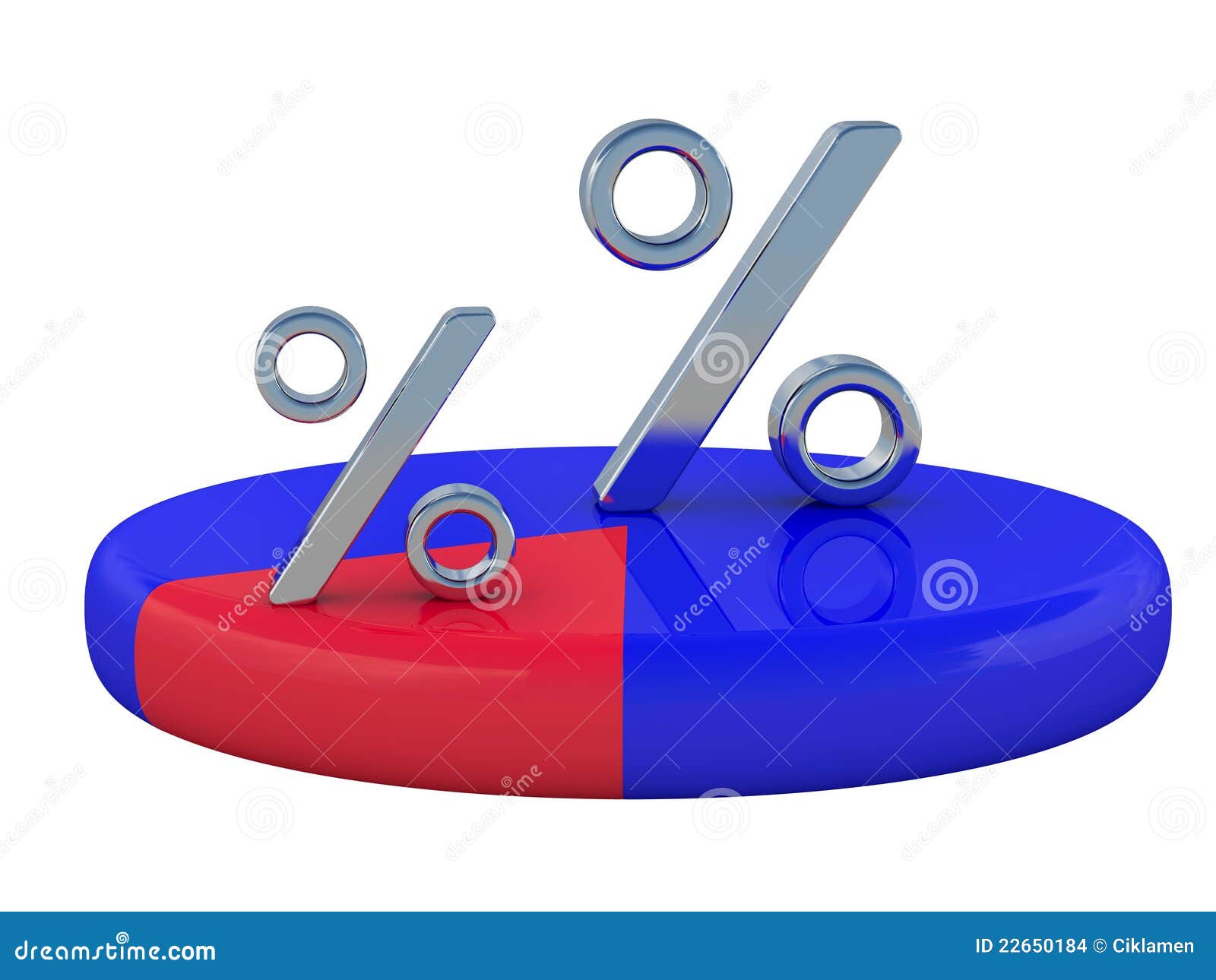 Das Diagramm Und Die Prozente Stock Abbildung - Illustration von ...