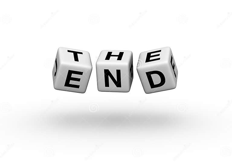 Das Ende stock abbildung. Illustration von wort, bildschirm - 17525522