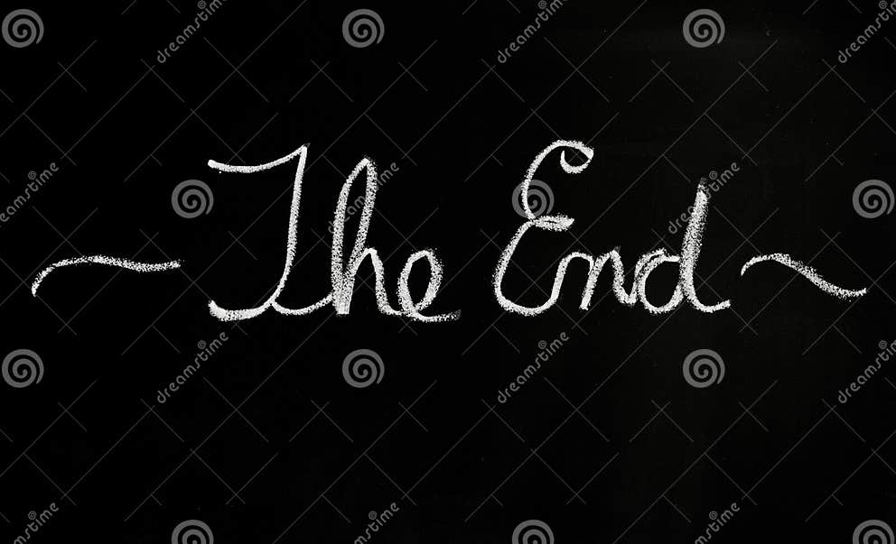 Das Ende stockfoto. Bild von getan, schwarzes, tafel - 23179588