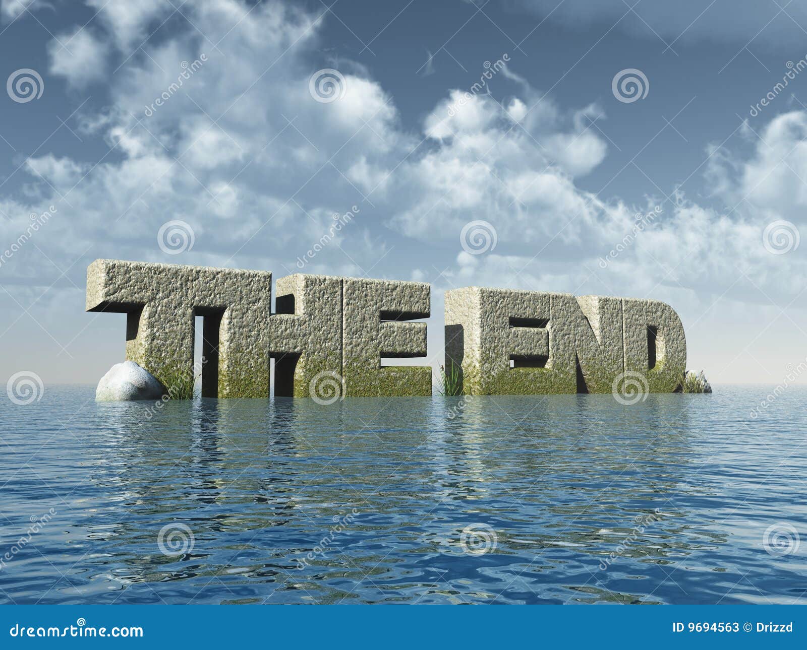 Das Ende stock abbildung. Illustration von ende, wolken - 9694563