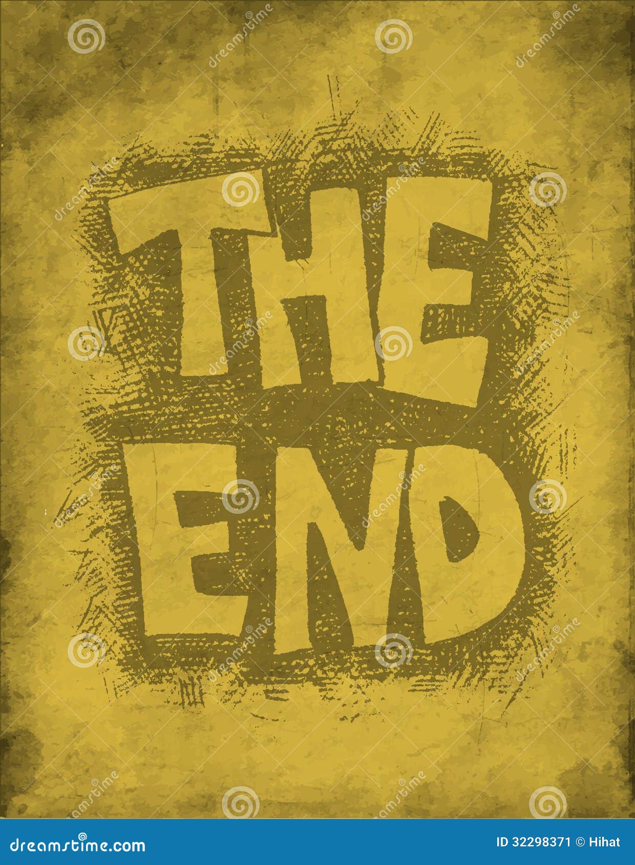 Das Ende. Hand gezeichnet. vektor abbildung. Illustration von abbildung ...