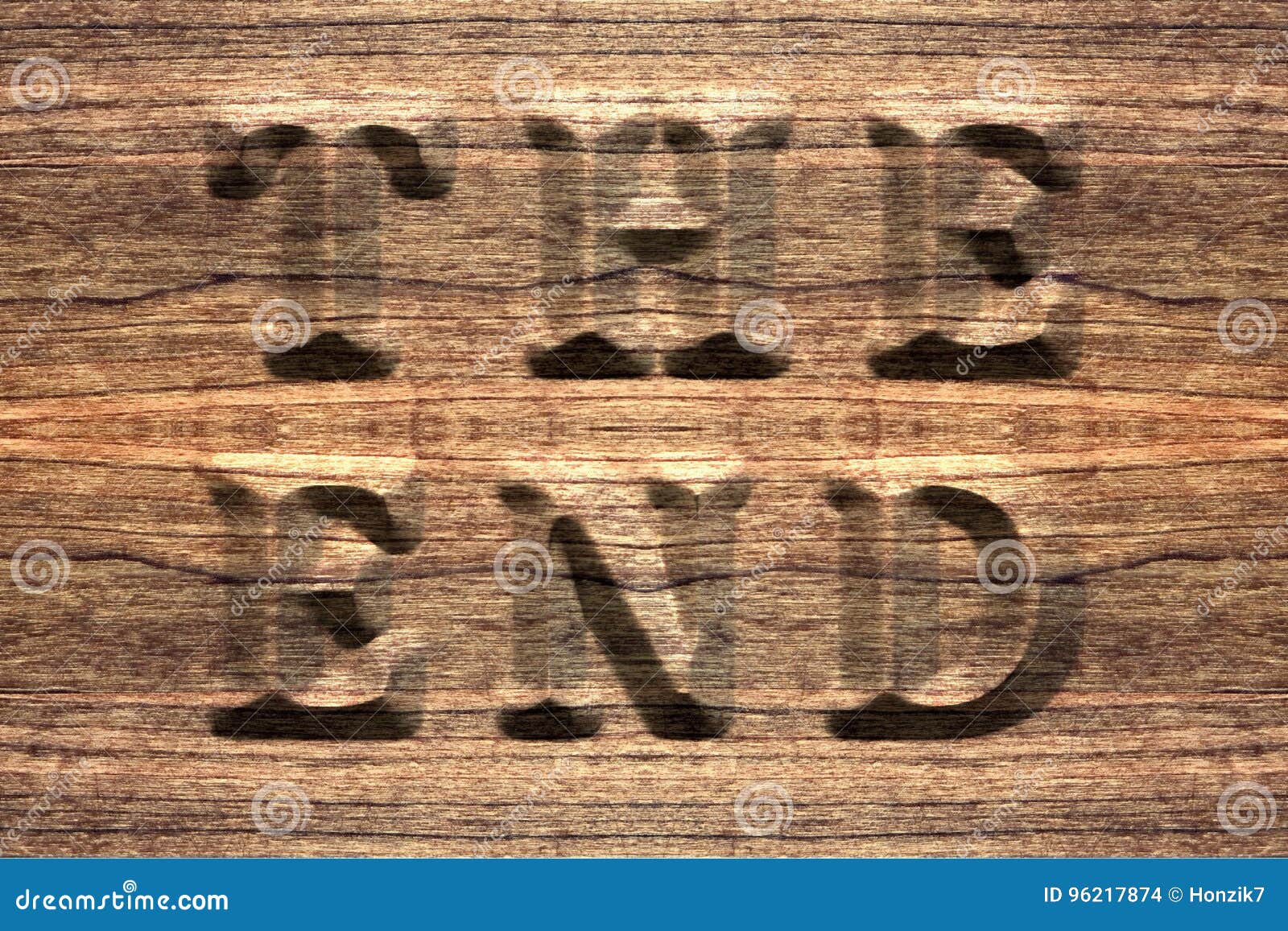 Das Ende, Zeichen stock abbildung. Illustration von ausdruck - 96217874