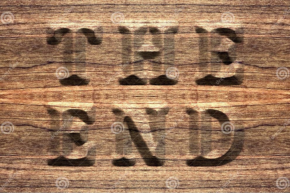 Das Ende, Zeichen stock abbildung. Illustration von ausdruck - 96217874