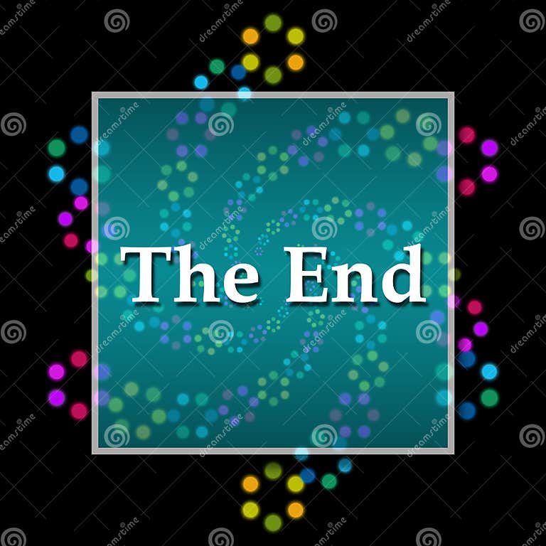 Das Enden-Schwarz-bunte Element-Quadrat Stock Abbildung - Illustration ...