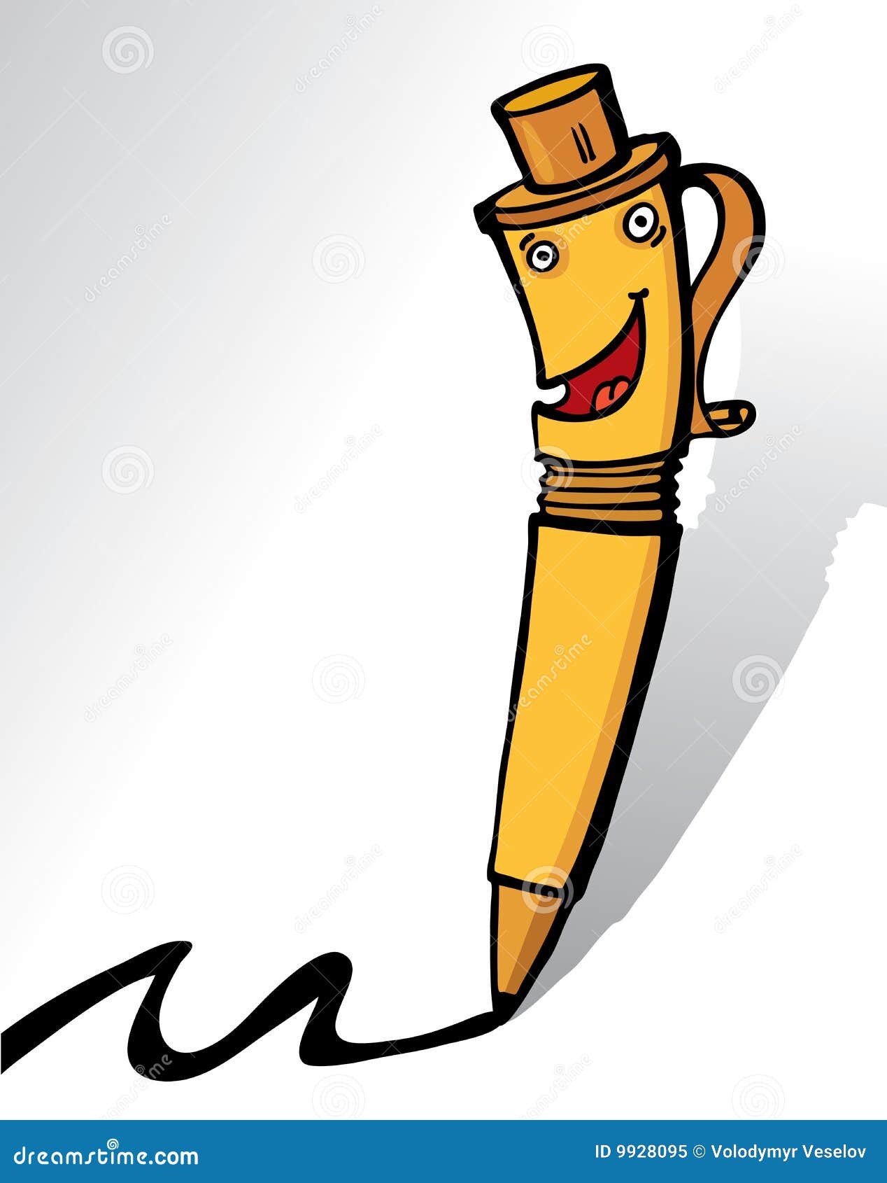 Das Freundliche Zeichen Die Feder Vektor Abbildung - Illustration von ...