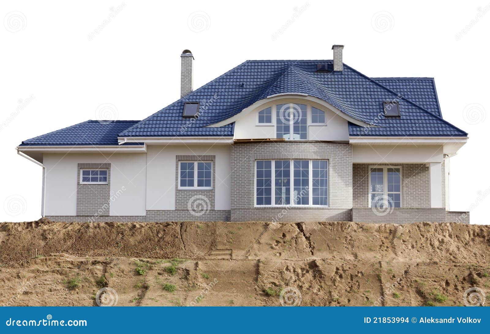 Das Haus Aufgebaut Auf Sand Stockfoto - Bild von fassade, getrennt ...