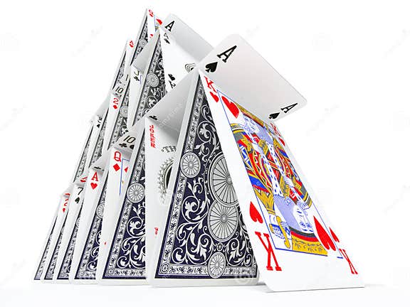 Das Kartenhaus stock abbildung. Illustration von spiel - 2502465