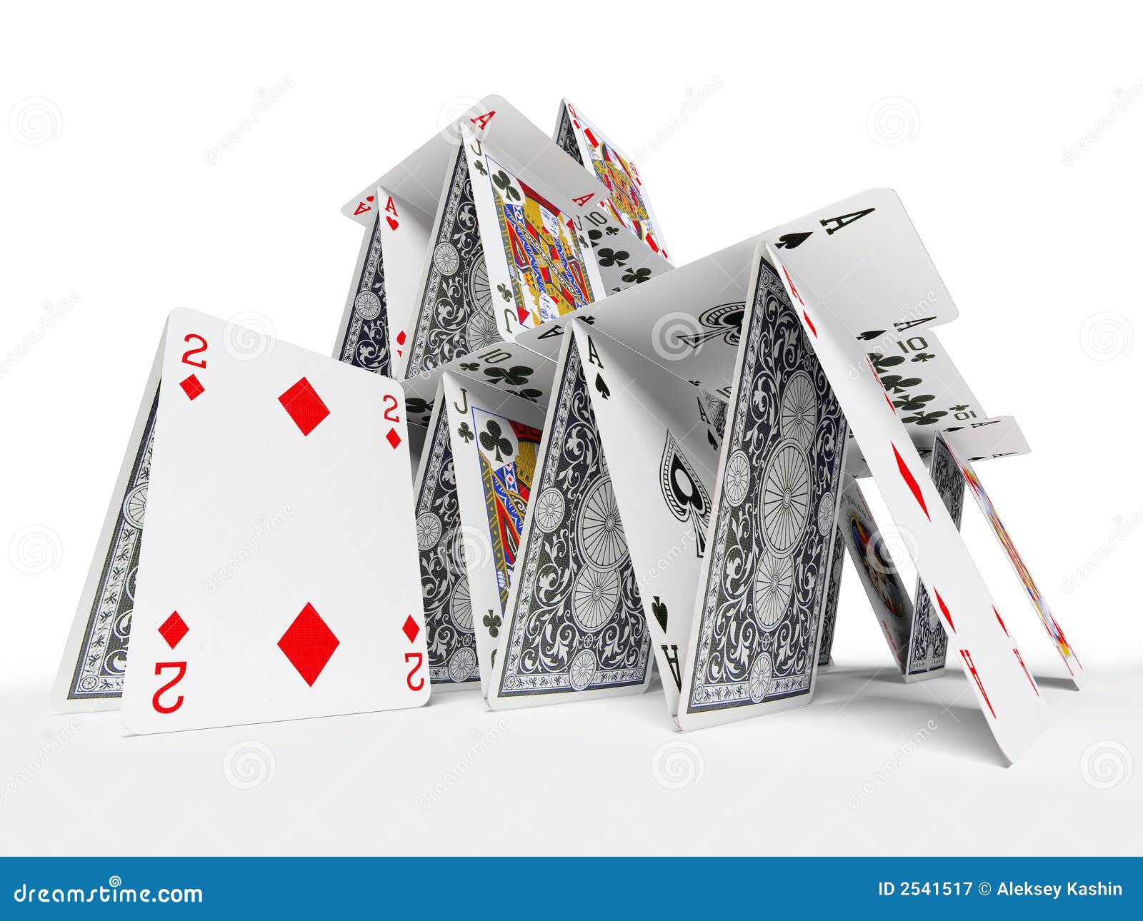 Das Kartenhaus stock abbildung. Illustration von spiele - 2541517