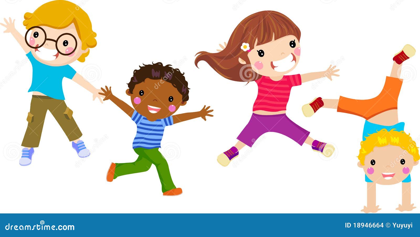 Das Kind-Springen vektor abbildung. Illustration von kinder - 18946664