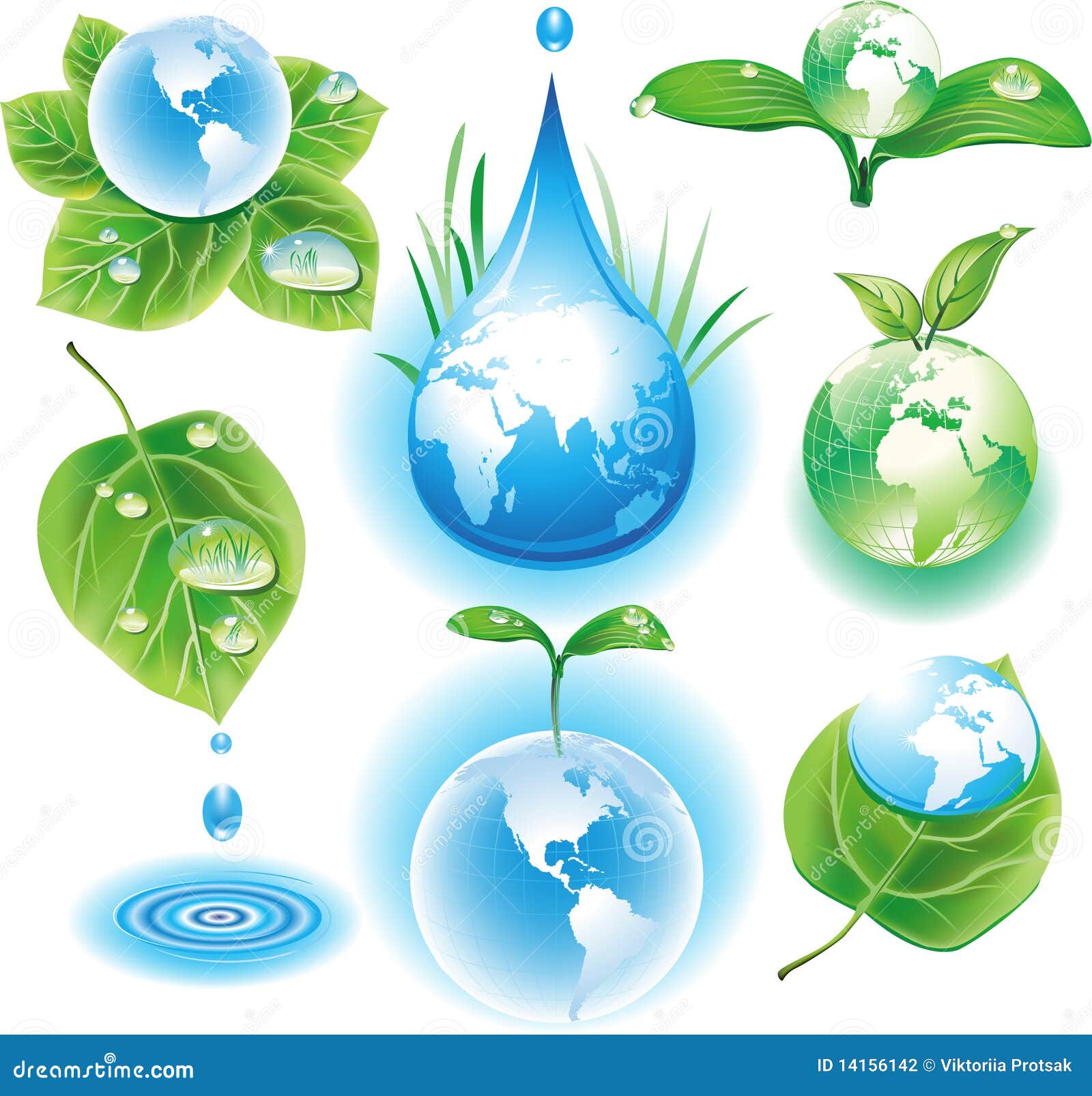 Das Konzept Der Ökologiesymbole Vektor Abbildung - Illustration von ...