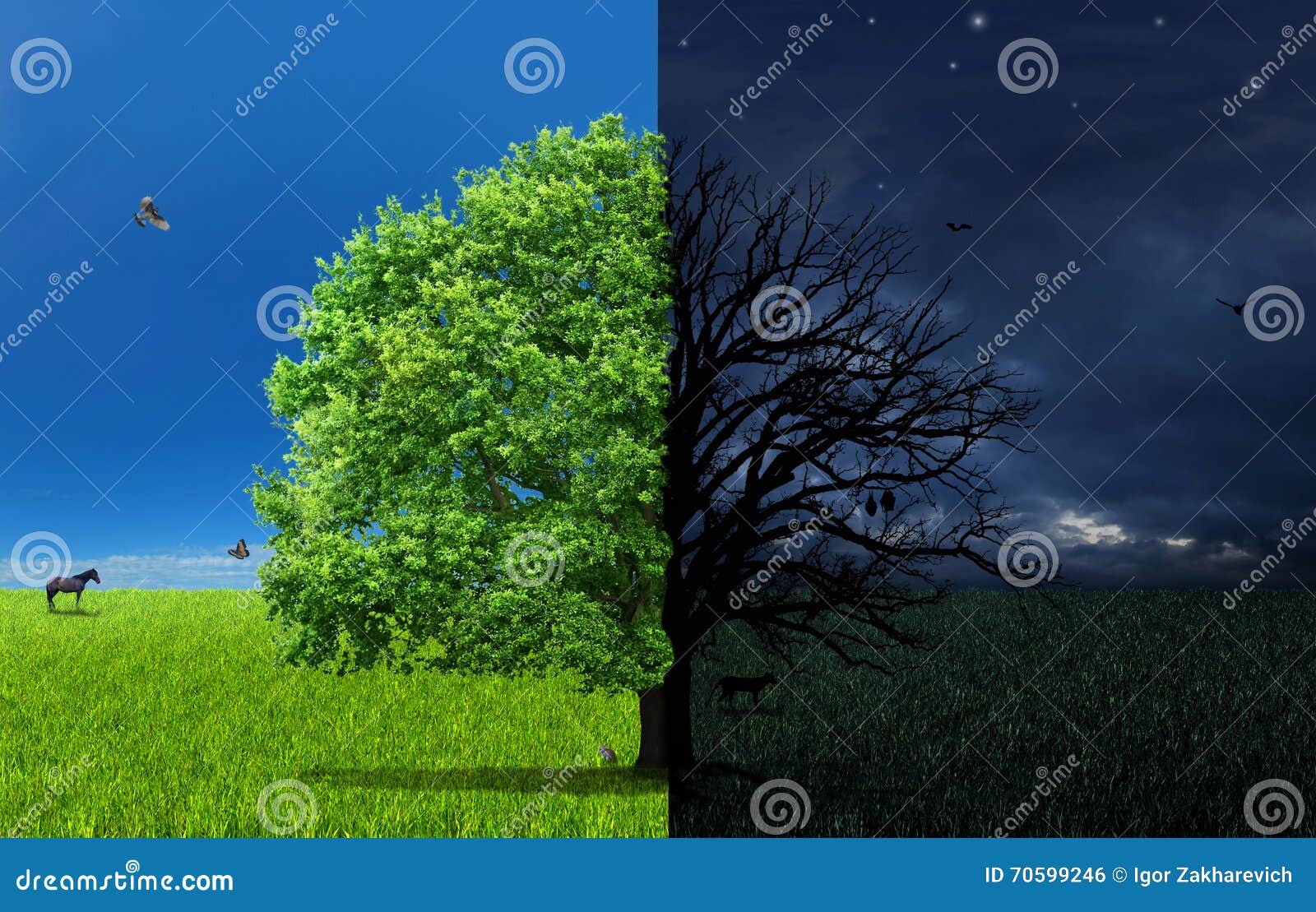 Das Konzept von Doubleness stock abbildung. Illustration von tier ...