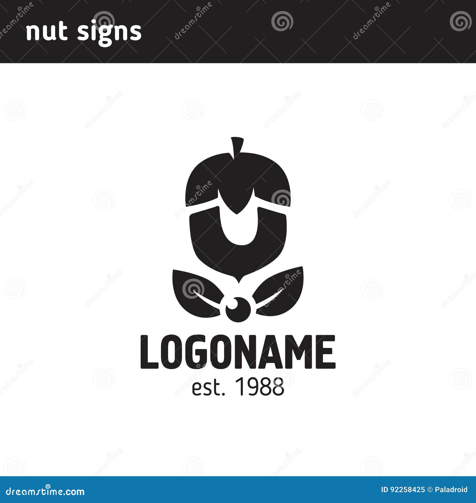 Das Logo in Form Einer Nuss Vektor Abbildung - Illustration von mode ...