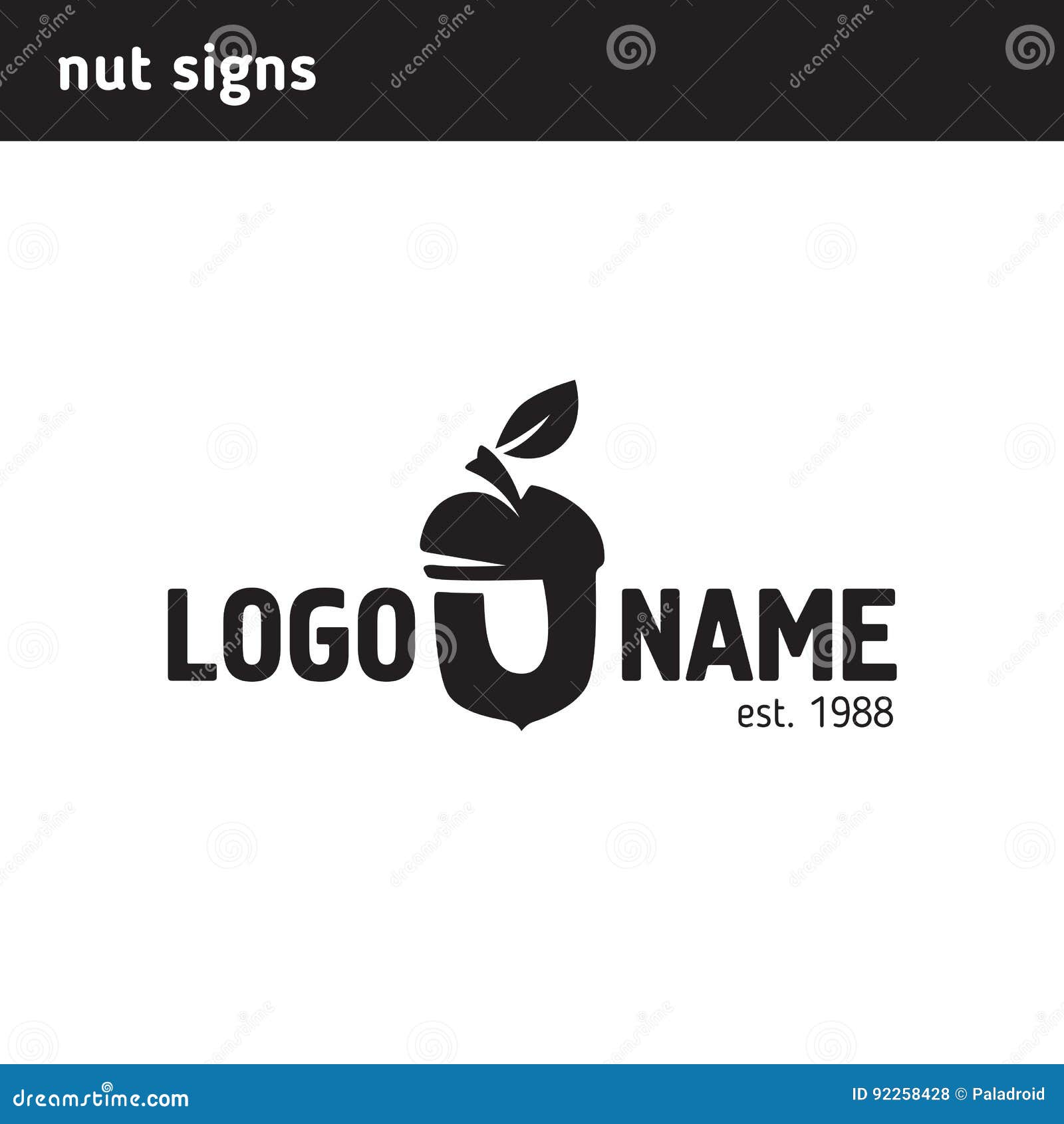 Das Logo in Form Einer Nuss Vektor Abbildung - Illustration von mode ...