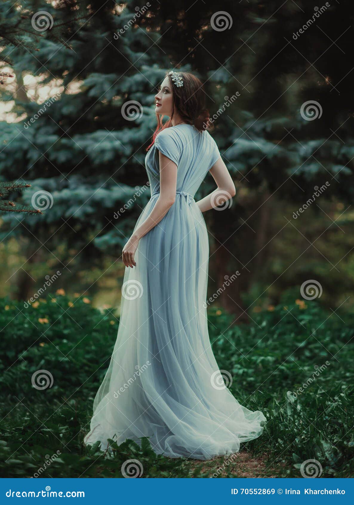 Das Mädchen Im Transparenten Kleid Stockbild - Bild von kunst ...