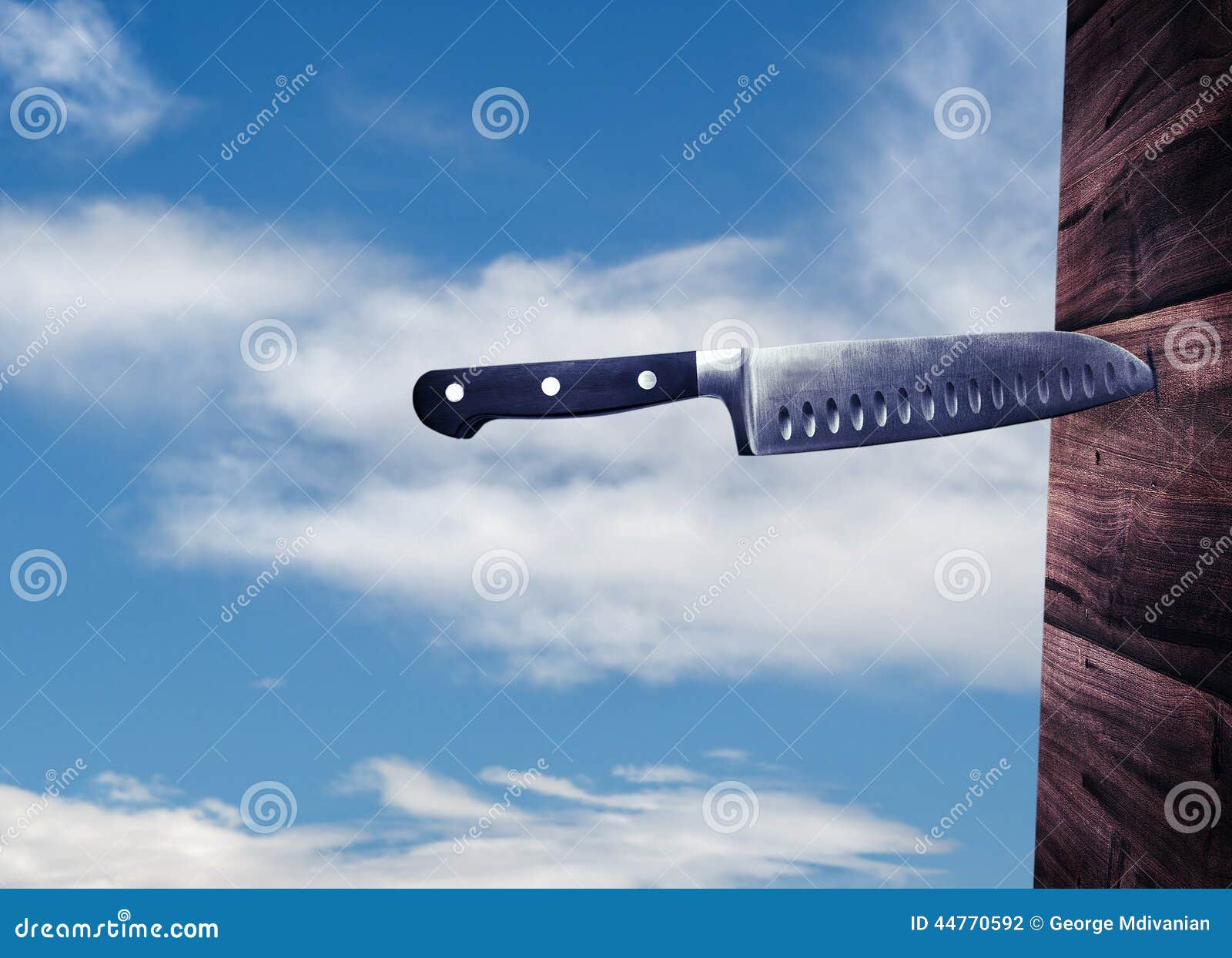 Das Messer stockfoto. Bild von griff, scharf, wolken - 44770592