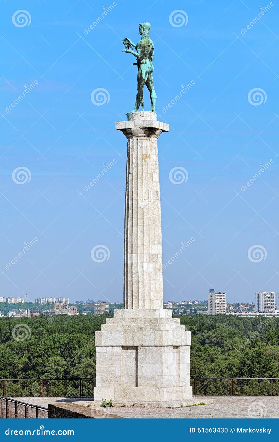 Das Monument Pobednik (der Sieger) in Belgrad, Serbien Stockfoto - Bild ...
