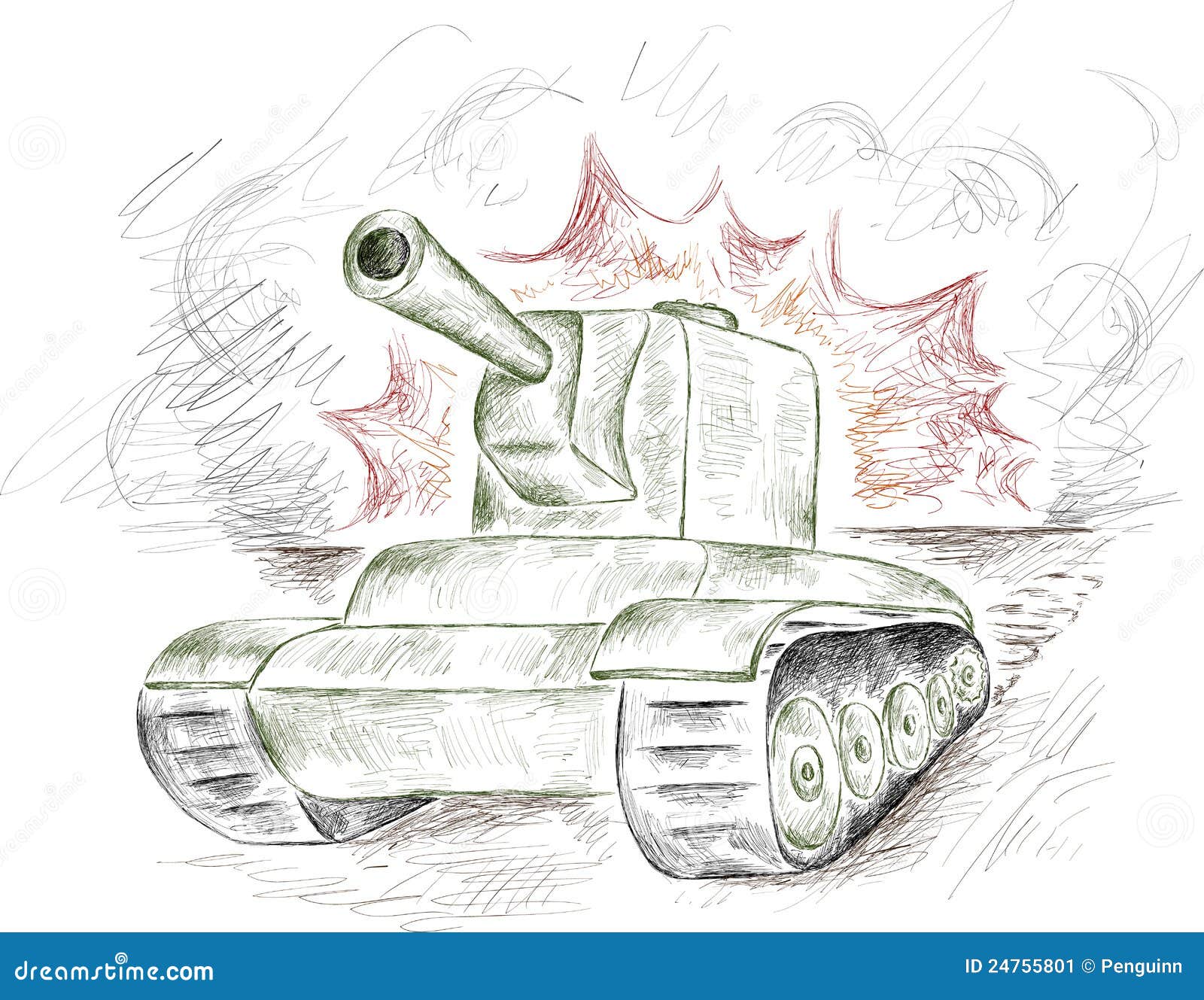 Das panzer vektor abbildung. Illustration von mündung - 24755801