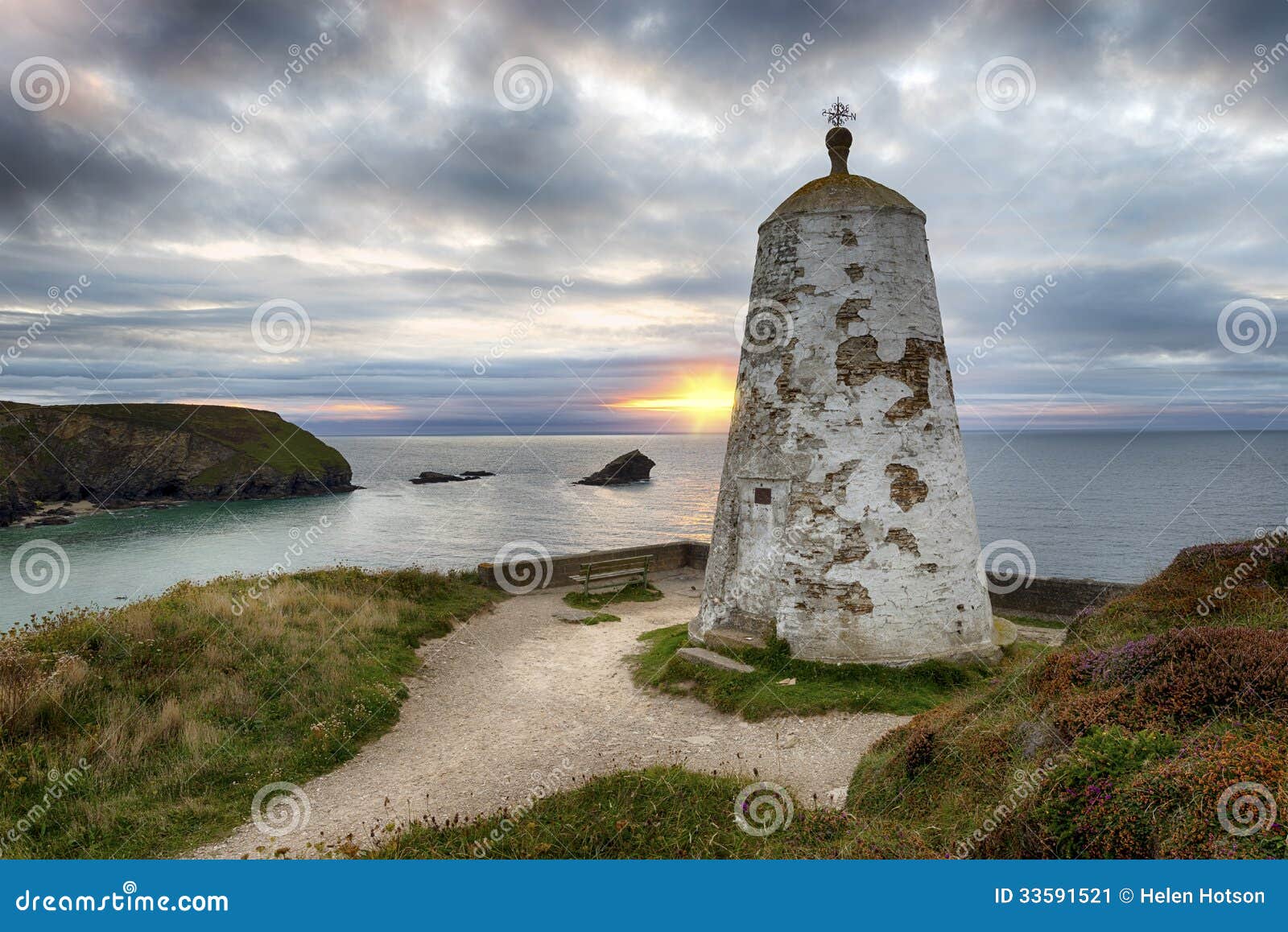 Das PepperPot Bei Portreath in Cornwall Stockbild - Bild von ozean ...