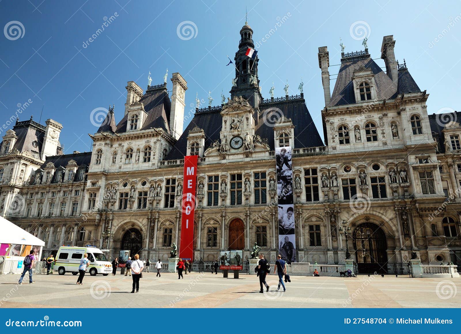 Das Rathaus von Paris redaktionelles stockbild. Bild von erbe - 27548704