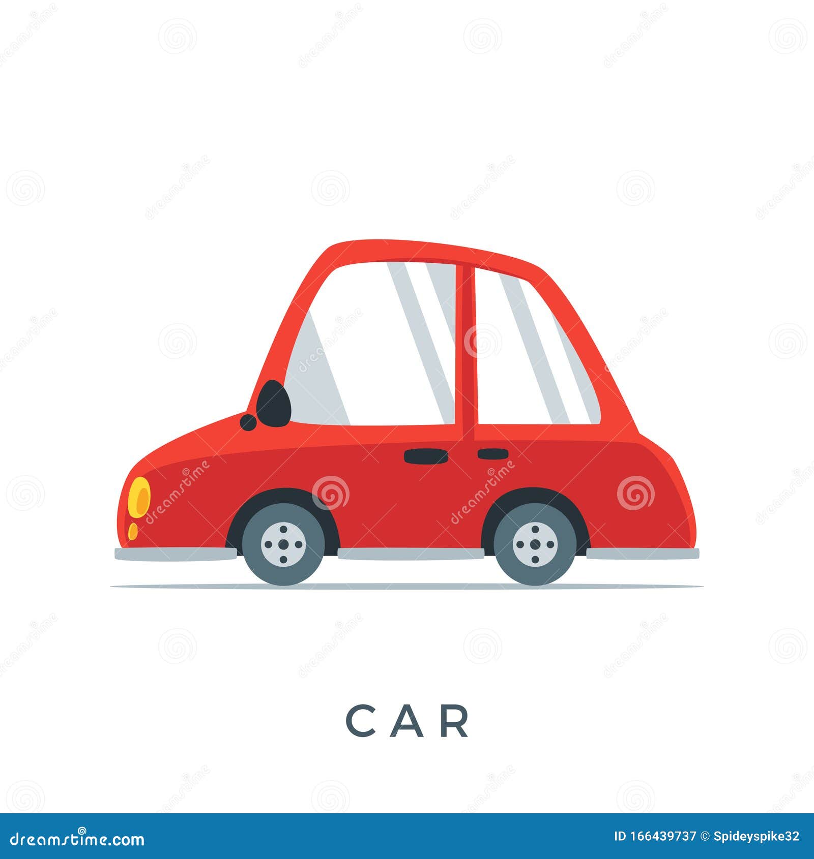 Das Rote Auto Cartoon Illustration Abisolierte Vector-Illustration ...