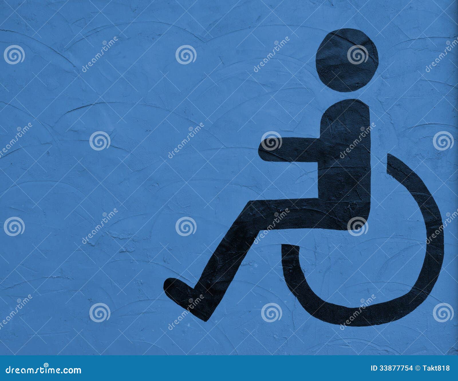 Das Symbol Behindert Auf Blau Stock Abbildung - Illustration von platz ...