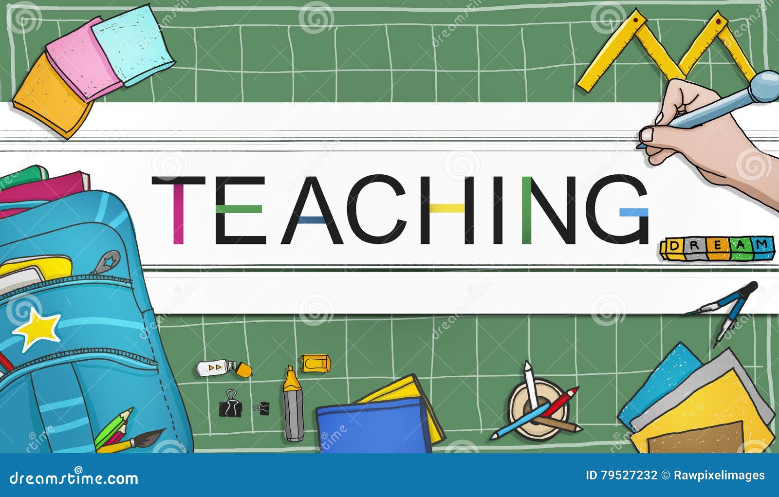 Das Unterrichten Unterrichten Lehrer Training Development Concept Stock ...