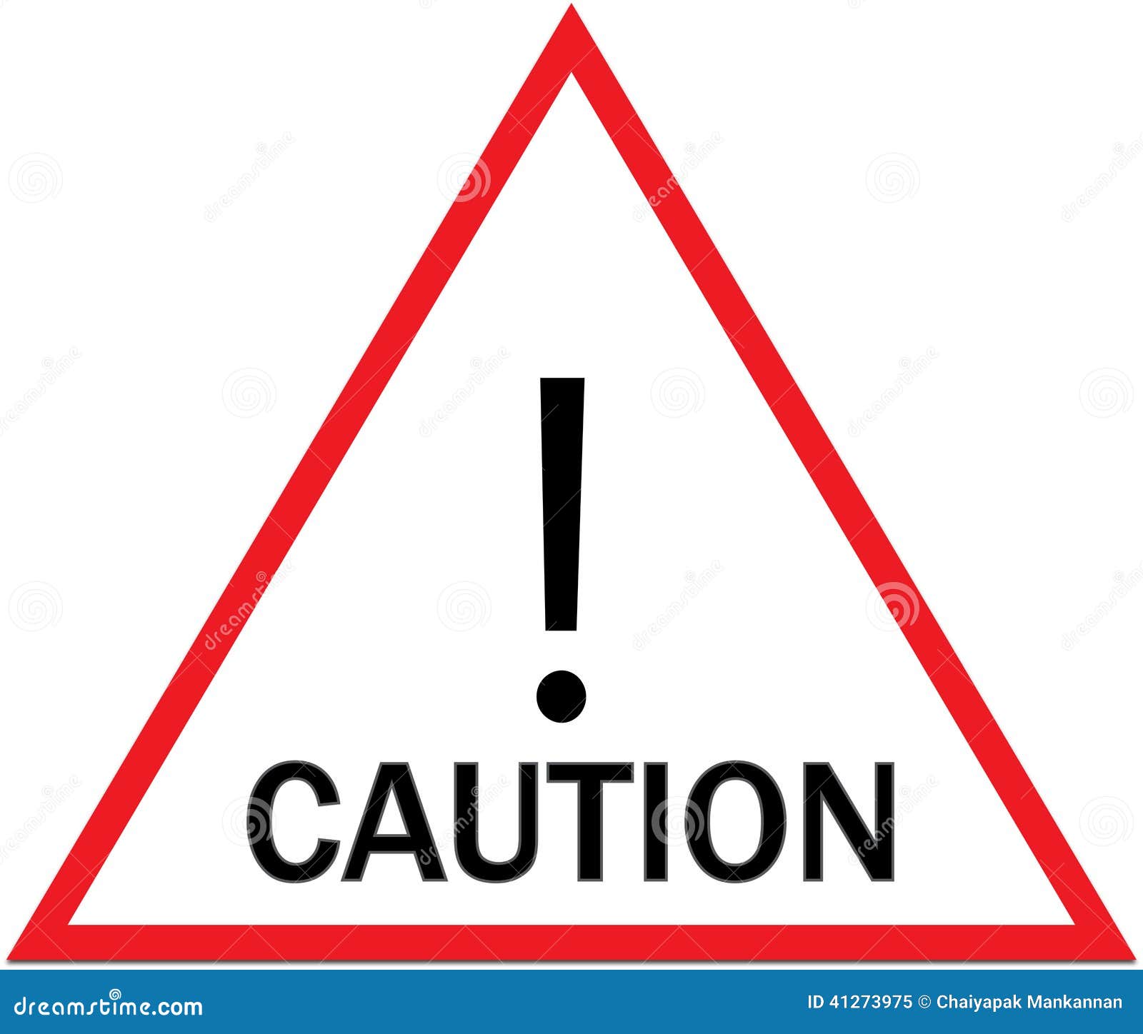Das Vorsicht-Zeichen stock abbildung. Illustration von achtung - 41273975