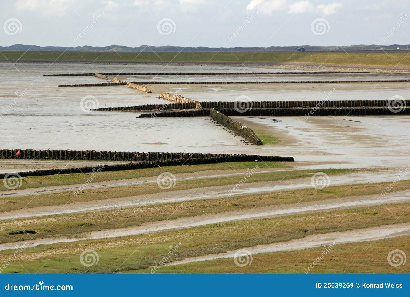 Das Wadden-Meer Von Sylt Bei Ebbe Stockbild - Bild von uferstreifen ...