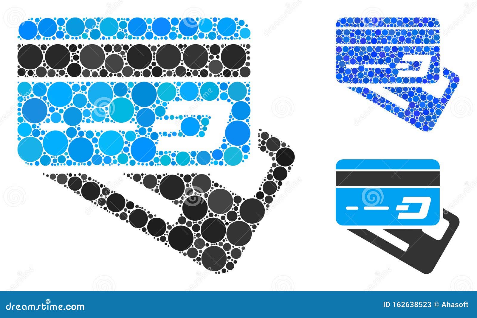 Dash Banking Cards Composition Icon of Circles Stock Illustration ...