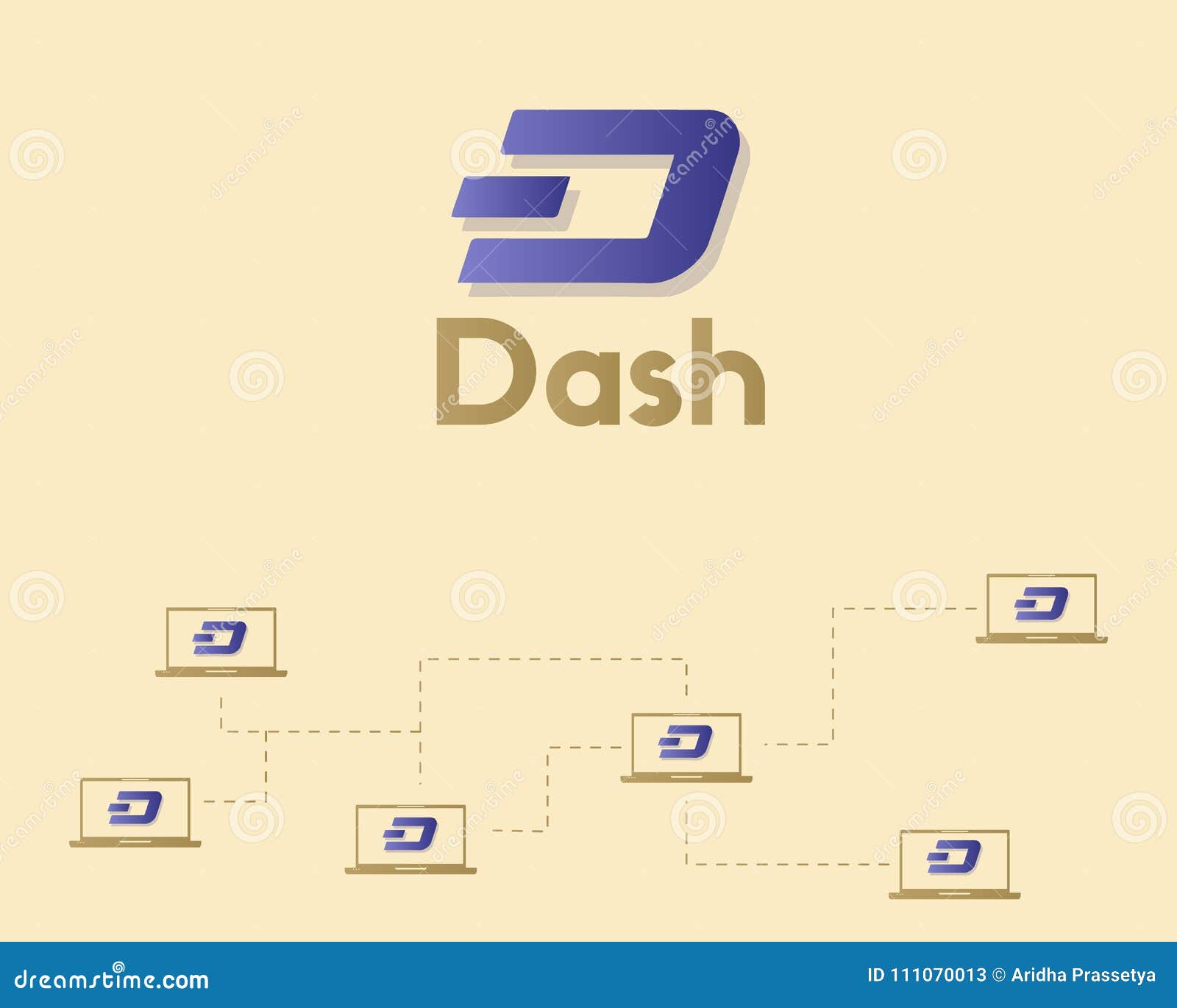 Dash Blockchain Concept Technology Background Editorial Stock Photo ...